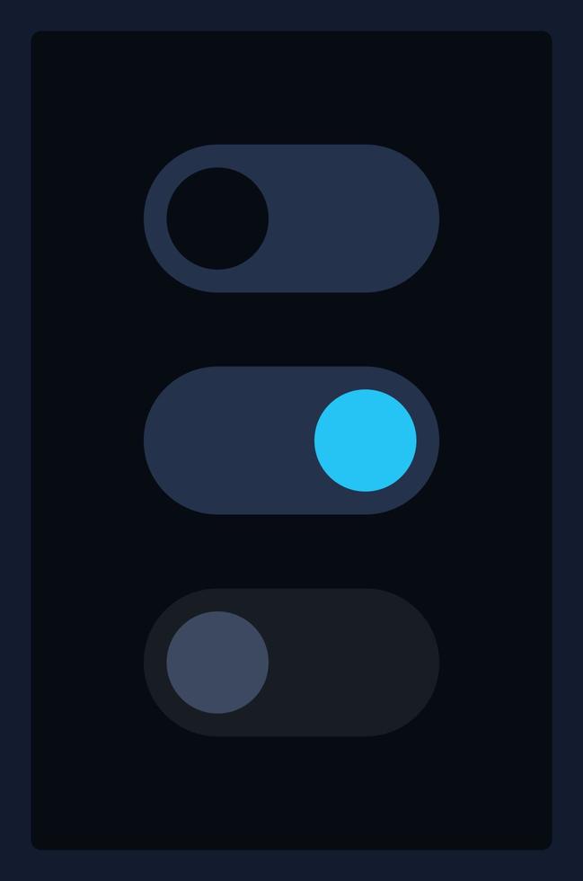Toggle Switch Ui Elements Kit Turn Off And On Isolated Vector 0343