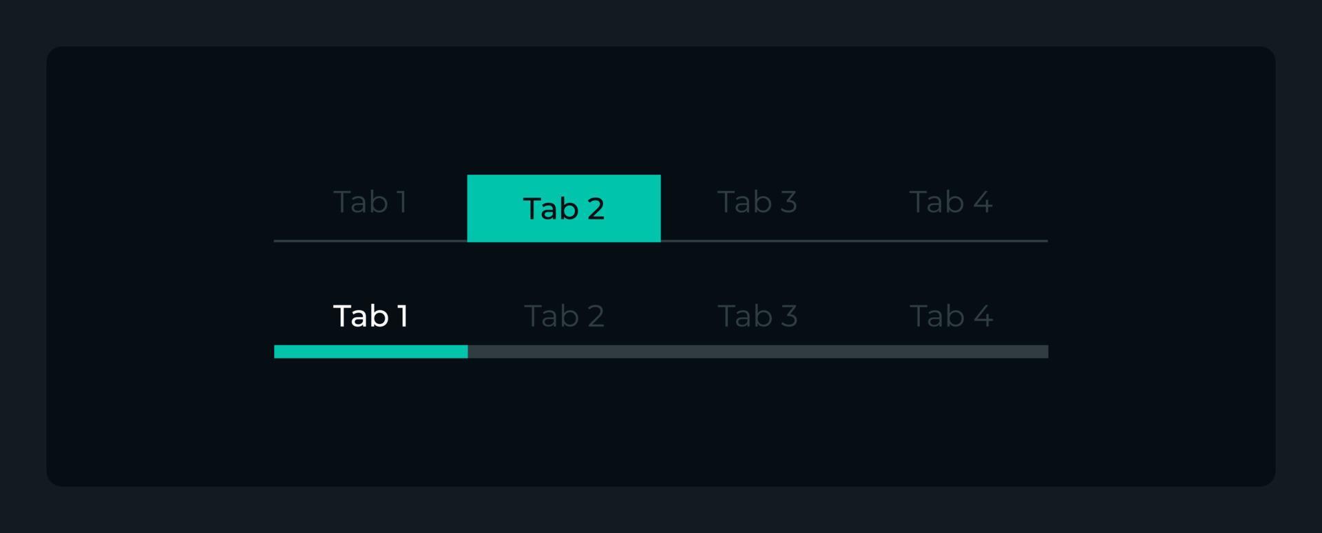 Tab Bar Menu Ui Elements Kit Website Sections Isolated Vector Components Flat Navigation Menus