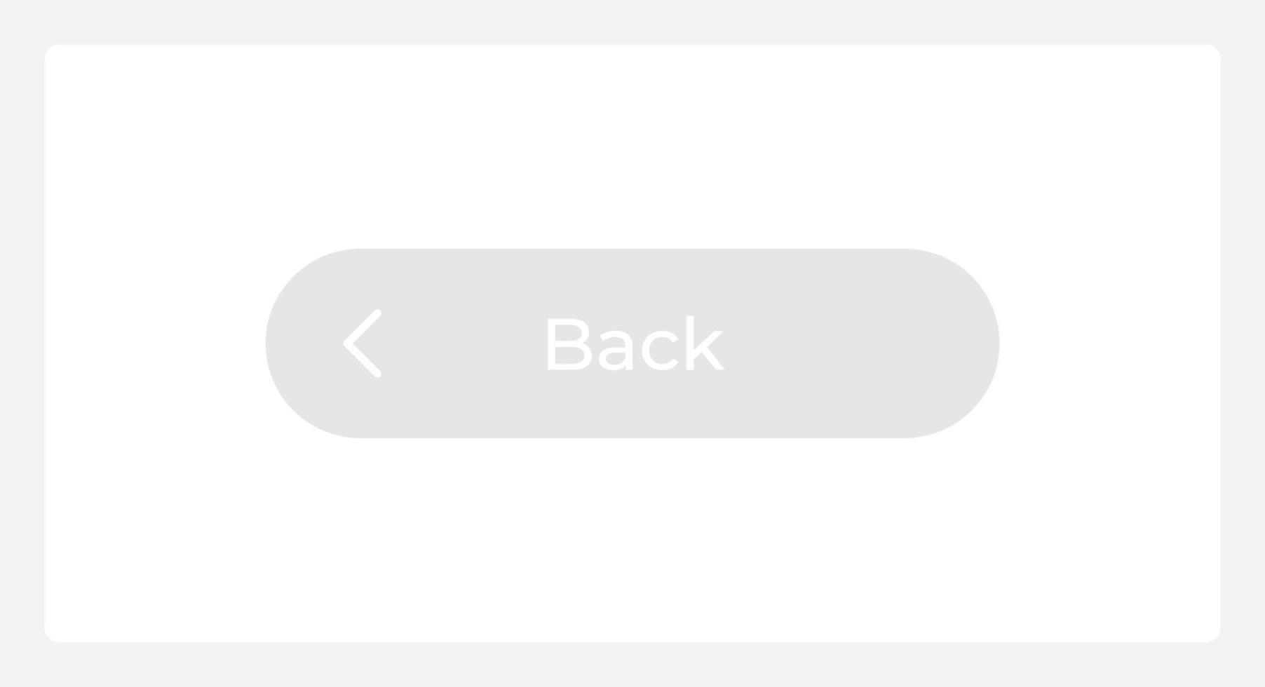 Inactive back button UI element template. Editable isolated vector ...