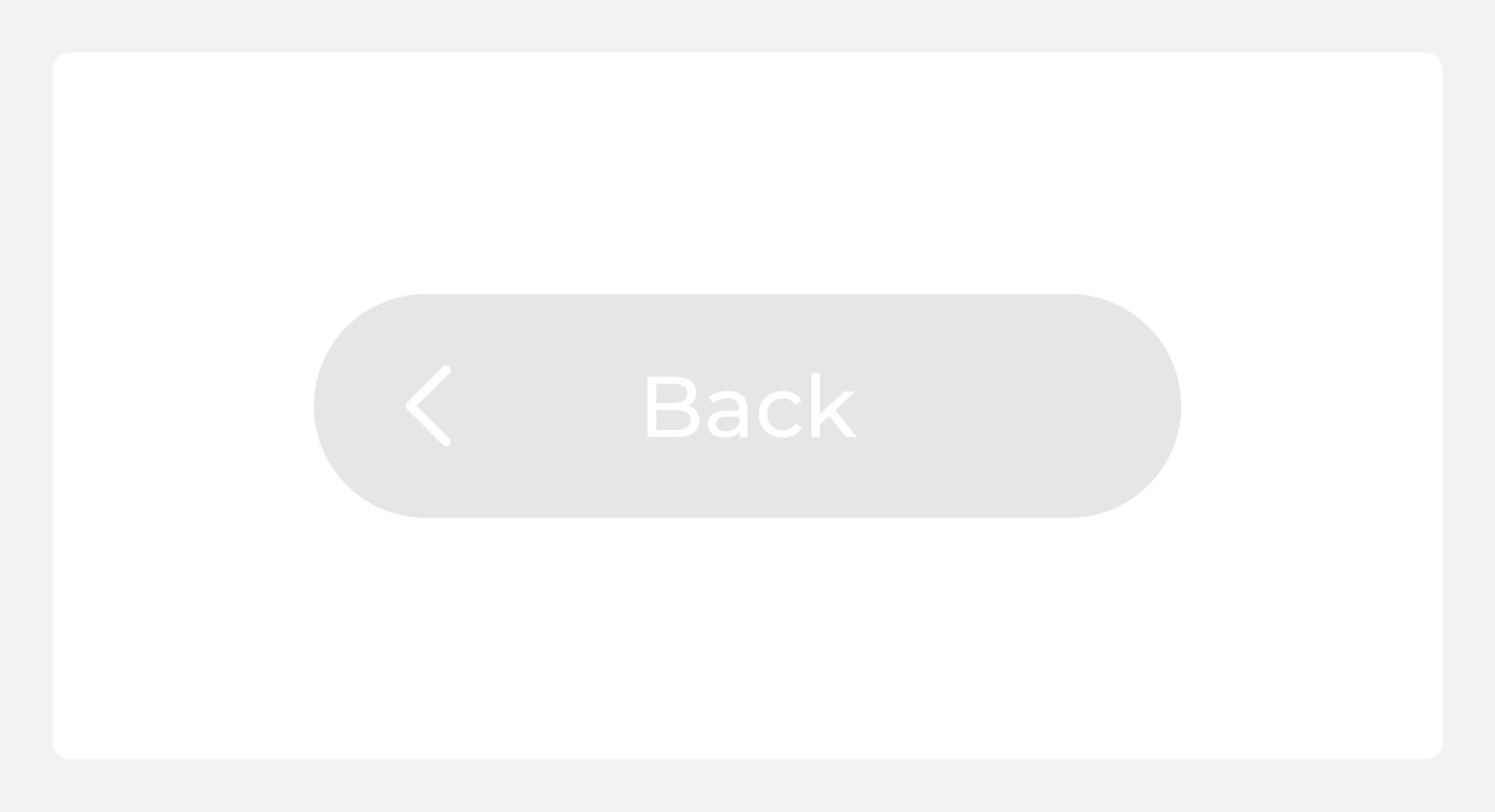 Inactive Back Button Ui Element Template Editable Isolated Vector Dashboard Component Flat