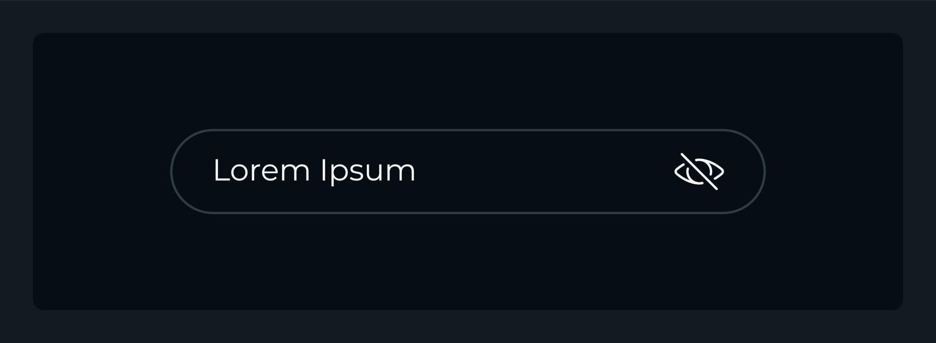 Password Text Field Ui Element Template Editable Isolated Vector Dashboard Component Flat User