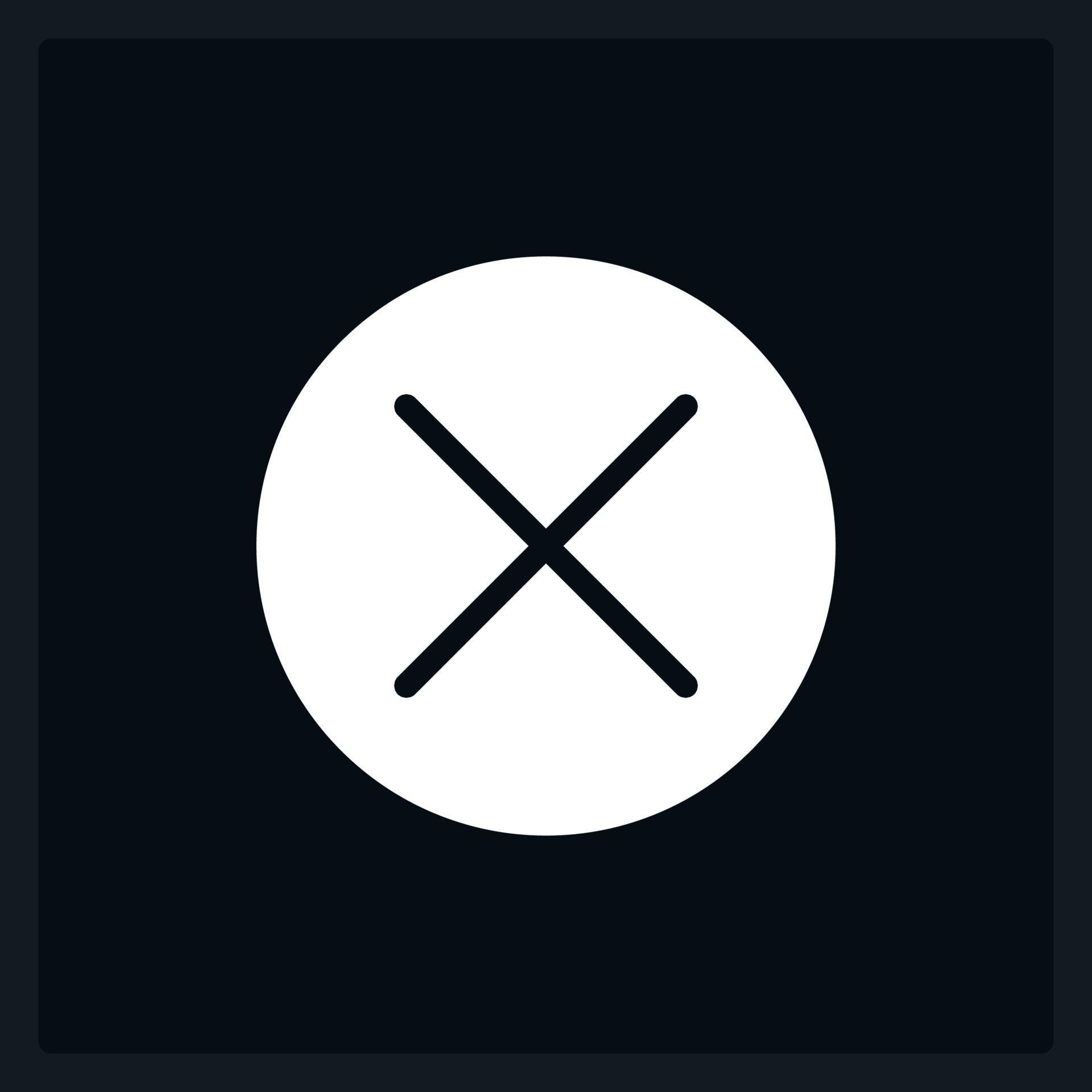 Active Cancel Button Ui Element Template Editable Isolated Vector Dashboard Component Flat