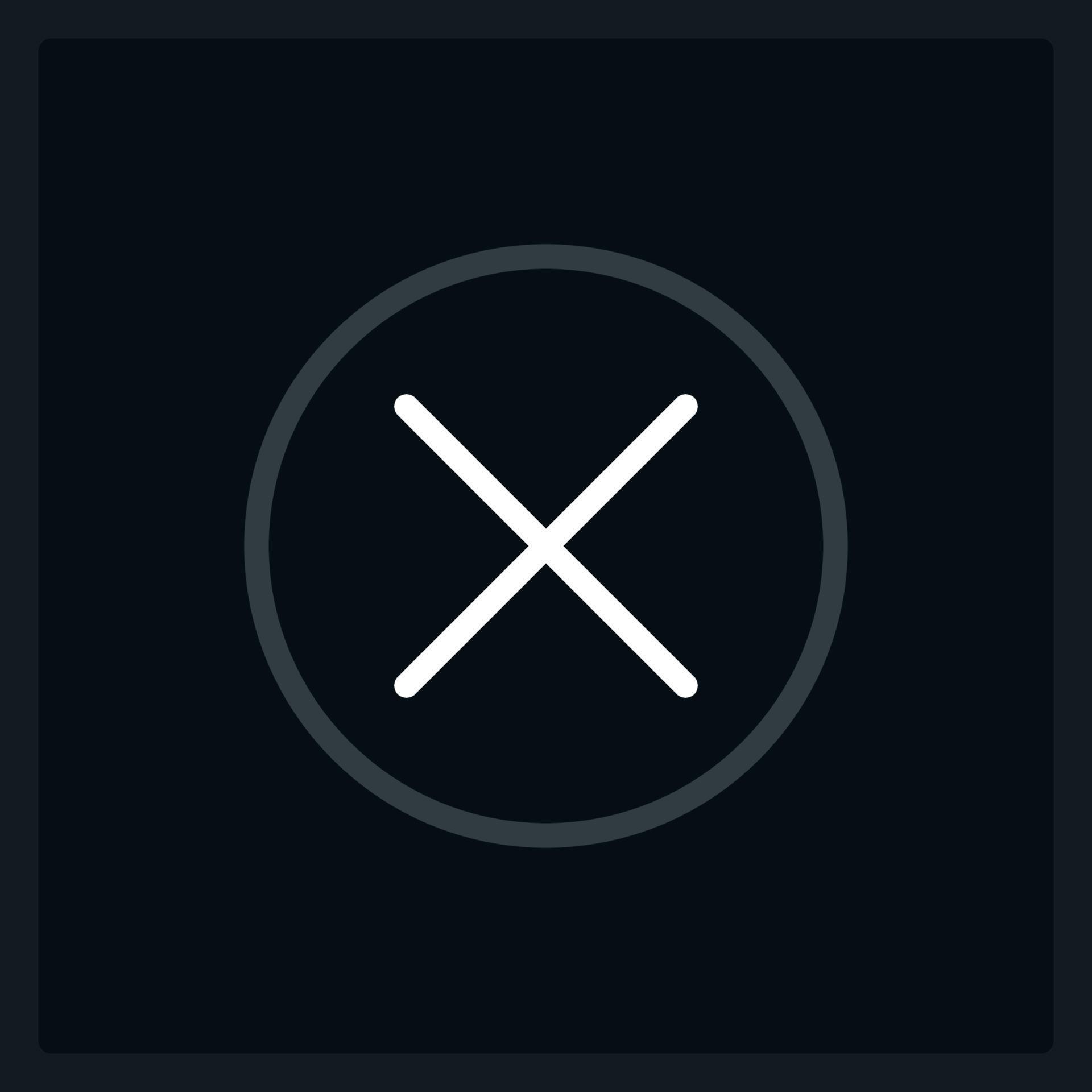 Hover cancel button UI element template. Editable isolated vector dashboard component. Flat user ...
