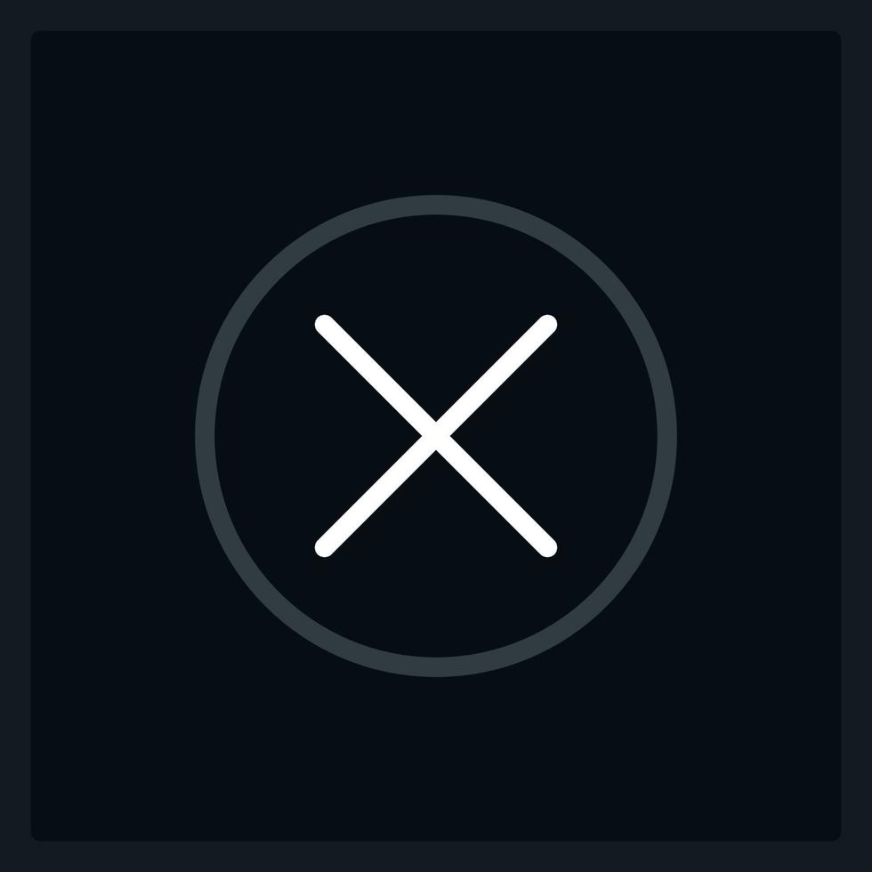 Hover Cancel Button Ui Element Template Editable Isolated Vector Dashboard Component Flat User
