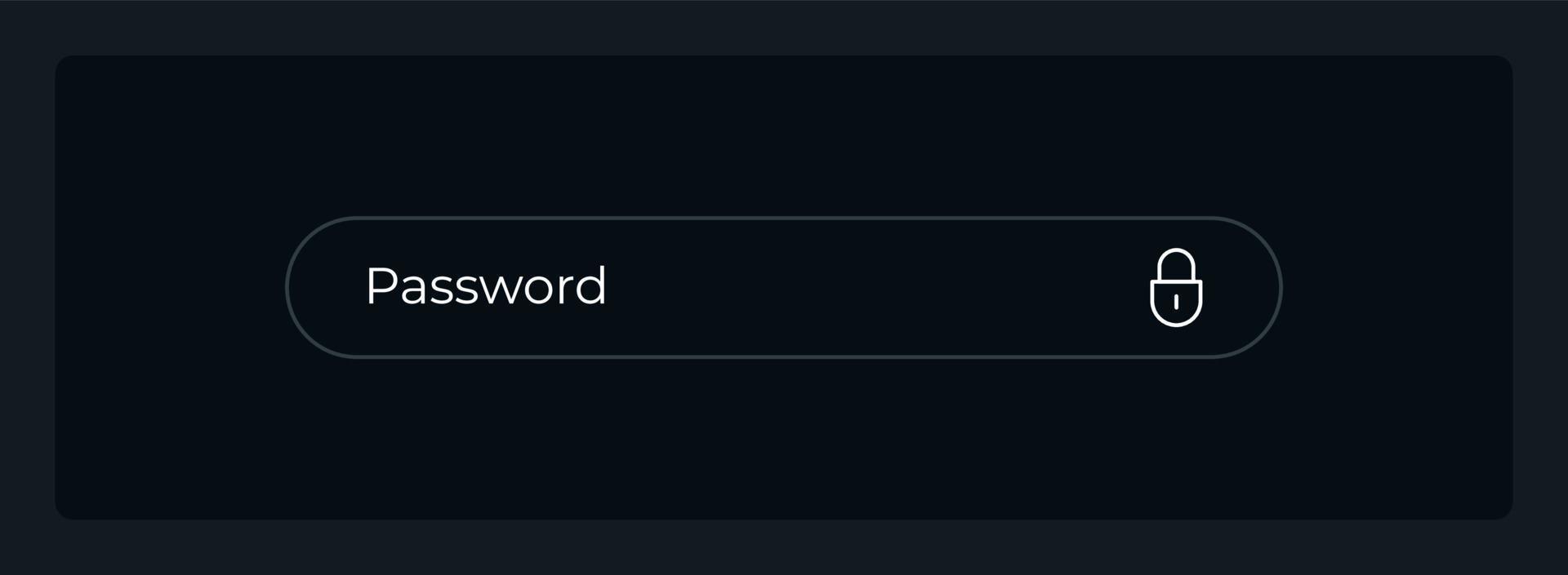 Empty password field UI element template. Editable isolated vector ... Empty password field UI element template. Editable isolated vector ...