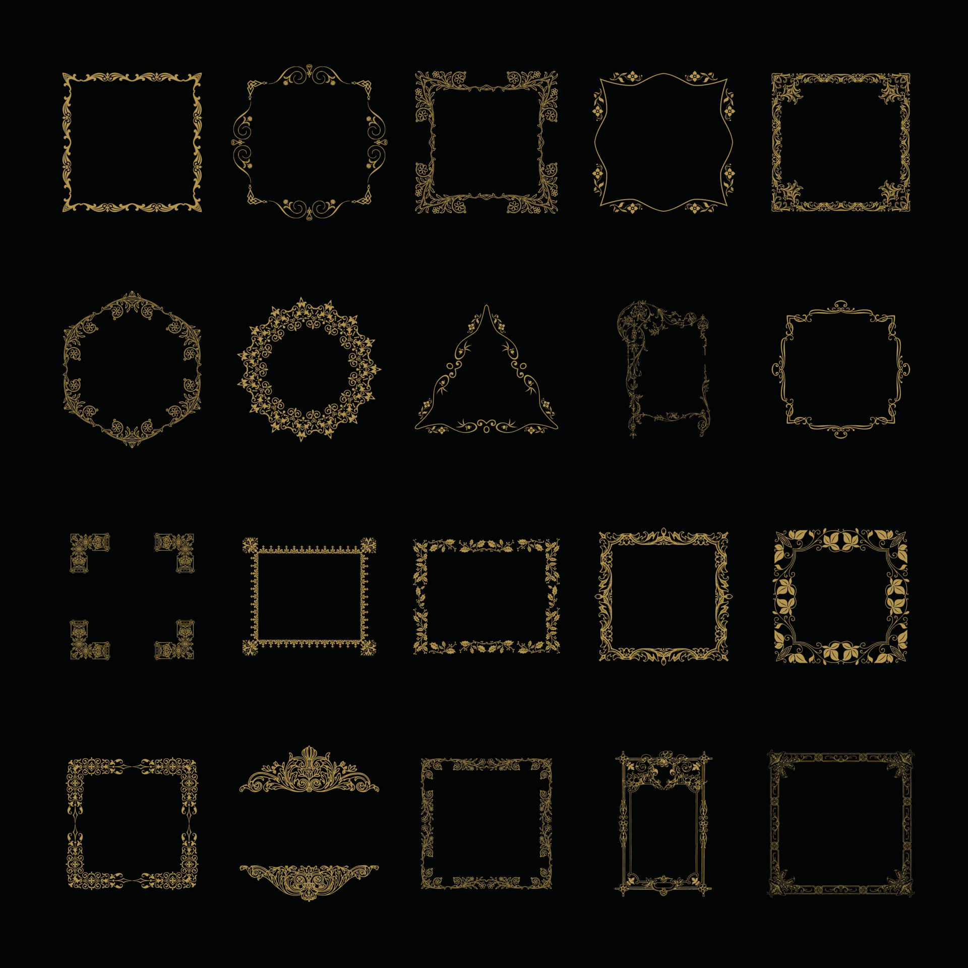 Vintage Floral Ornament Decorative Vector Frames And Borders 16300440 Vector Art At Vecteezy