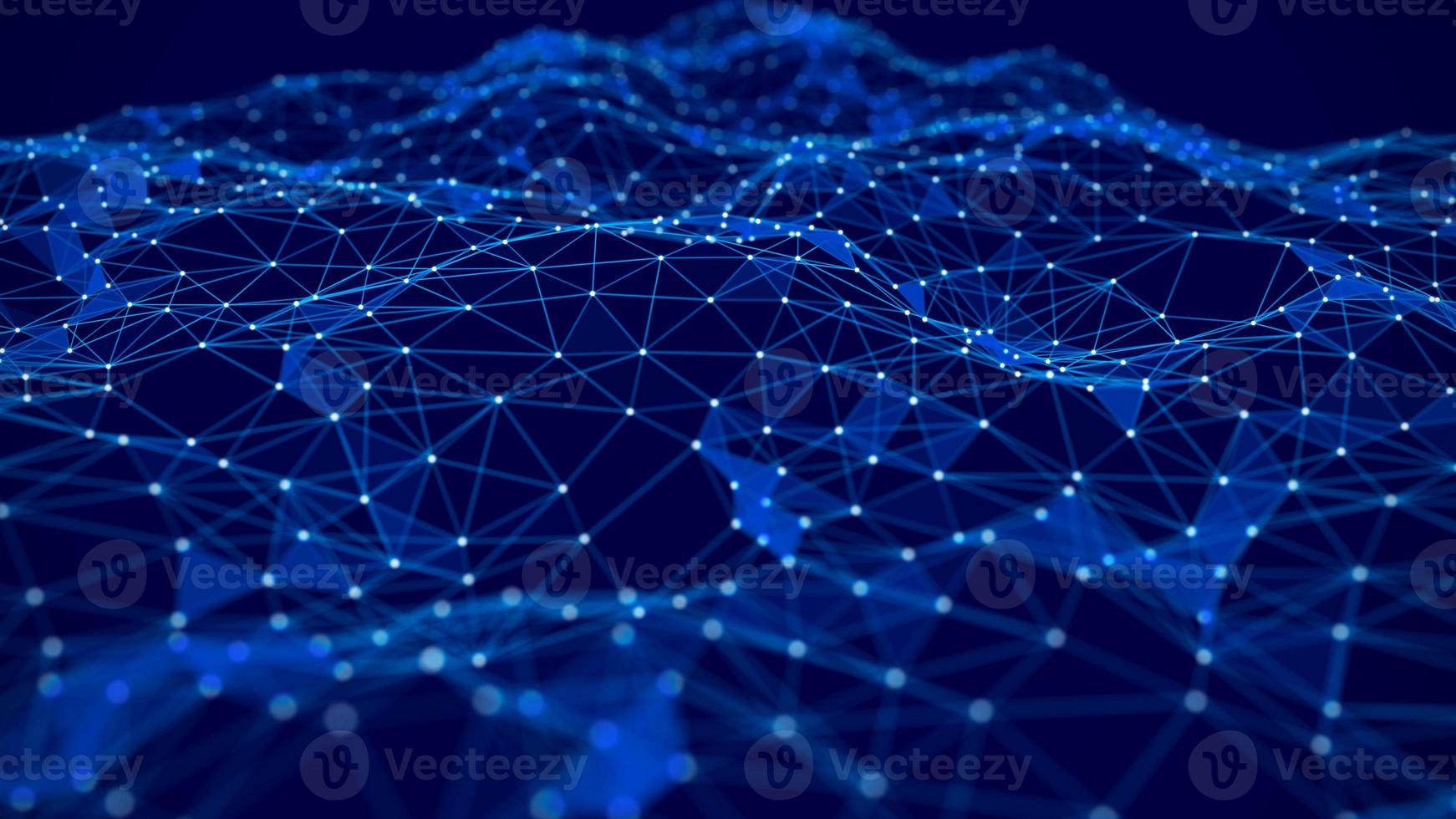A Wave Of Connecting Lines And Dots Network Connection Abstract