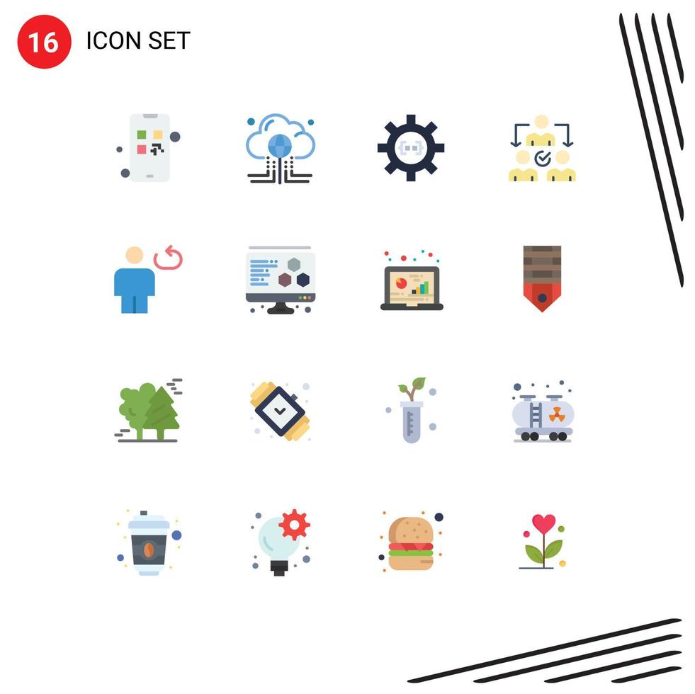 16 Universal Flat Colors Set For Web And Mobile Applications Distribution Delegate Internet