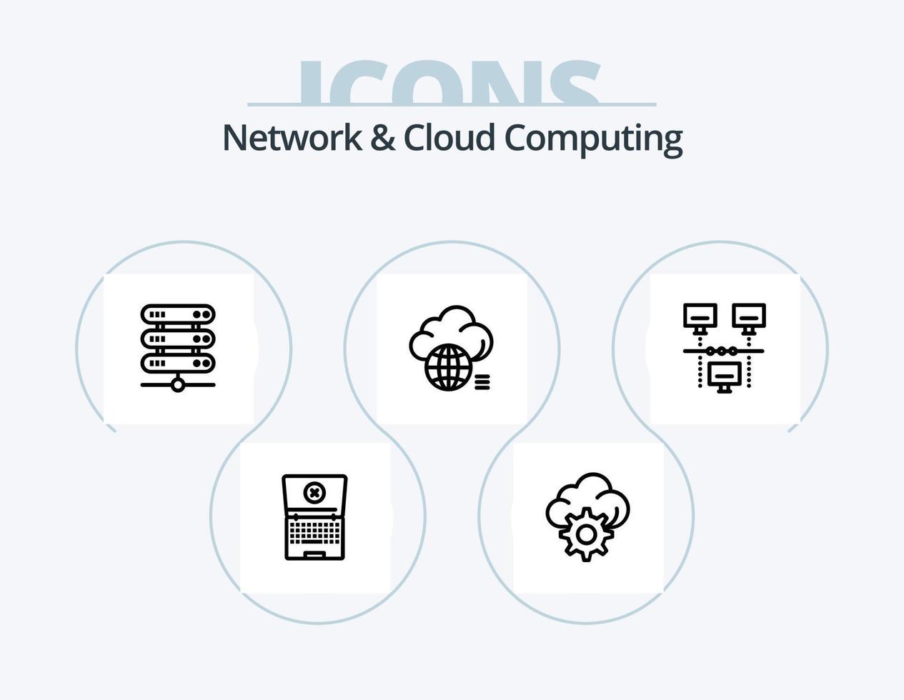 Network And Cloud Computing Line Icon Pack 5 Icon Design. router ...