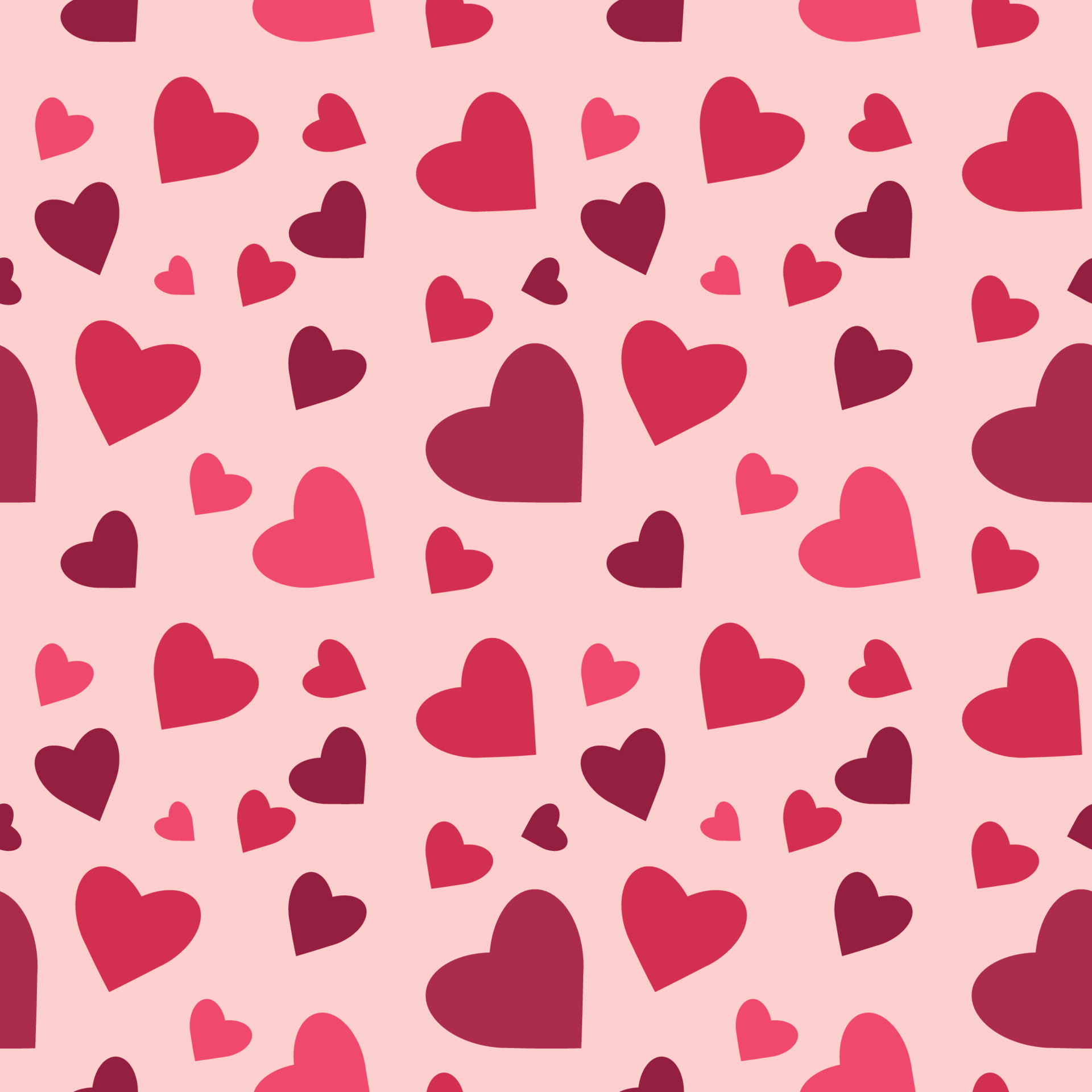 Seamless Love Heart Design Vector Background Seamless Pattern On