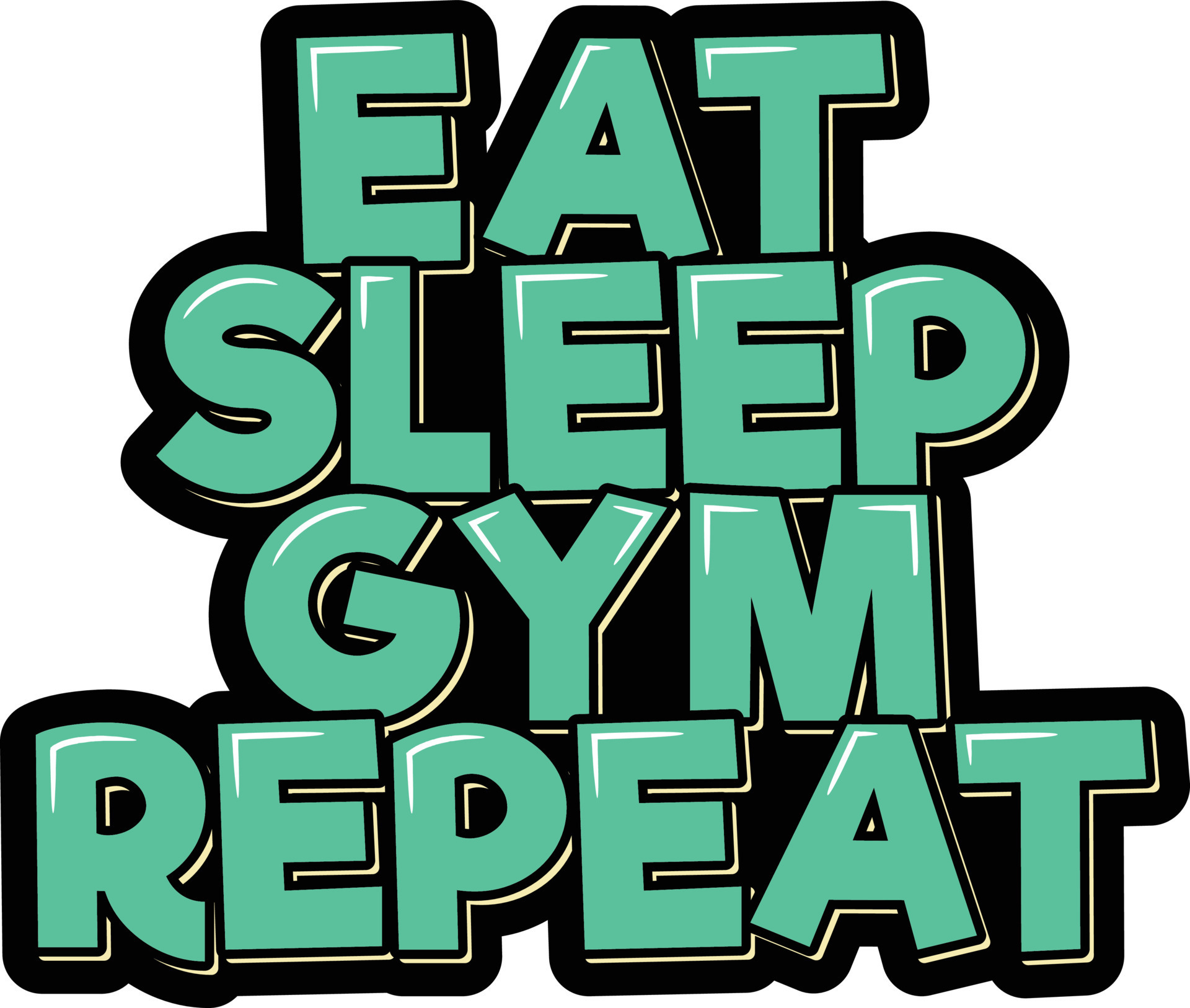 Eat Sleep Gym Repeat 16313758 Vector Art At Vecteezy