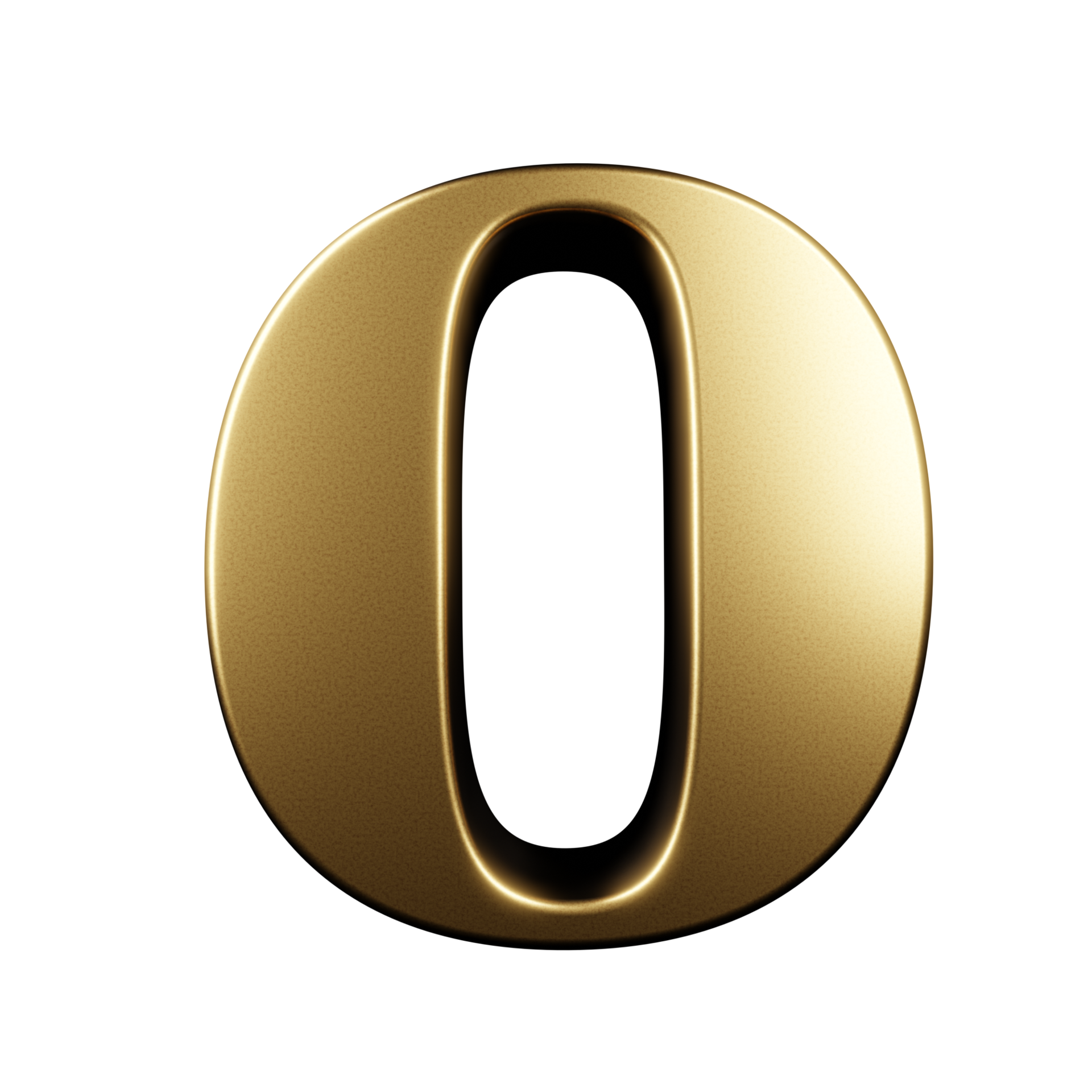 Luxury Text Effect Number 0 3d Render 16317005 Png