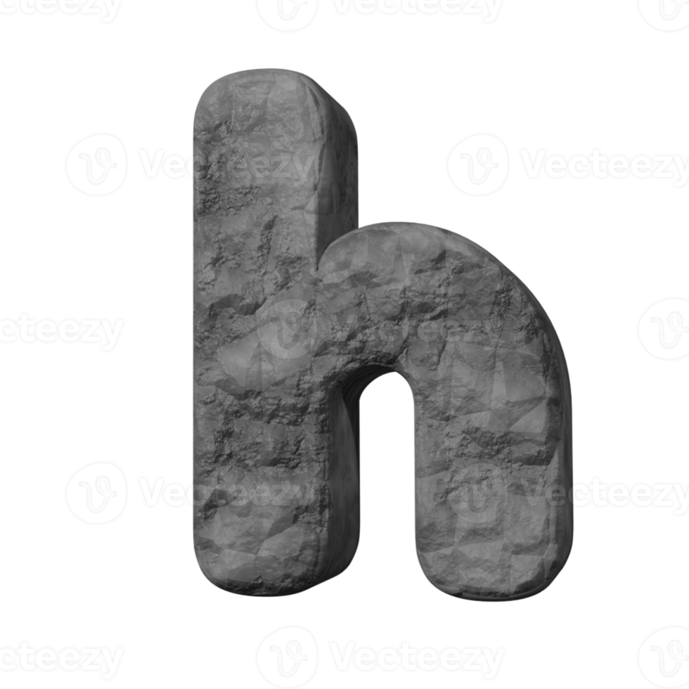 stone text effect letter h. 3d render 16317062 PNG