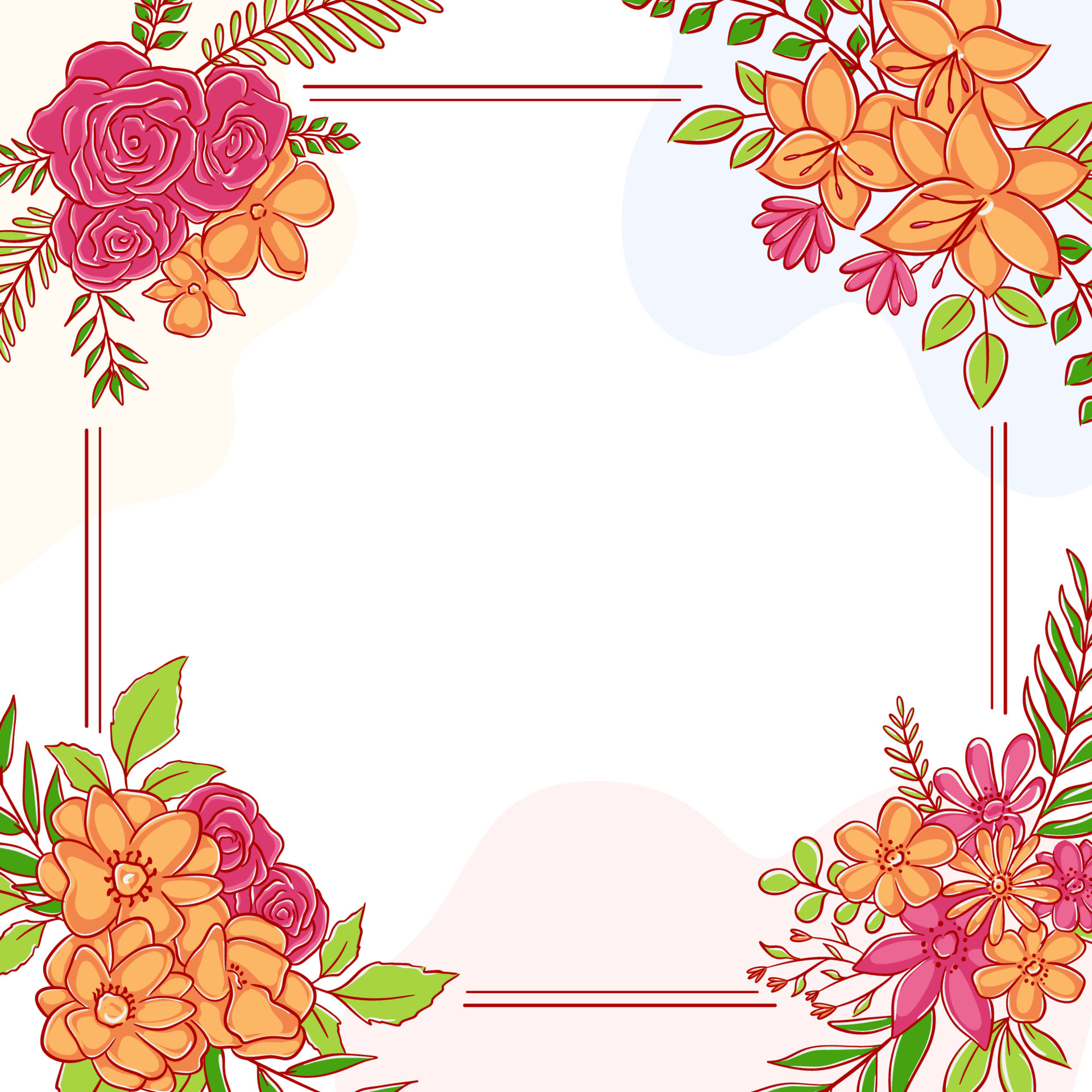 Spring Border Background 16321583 Vector Art at Vecteezy