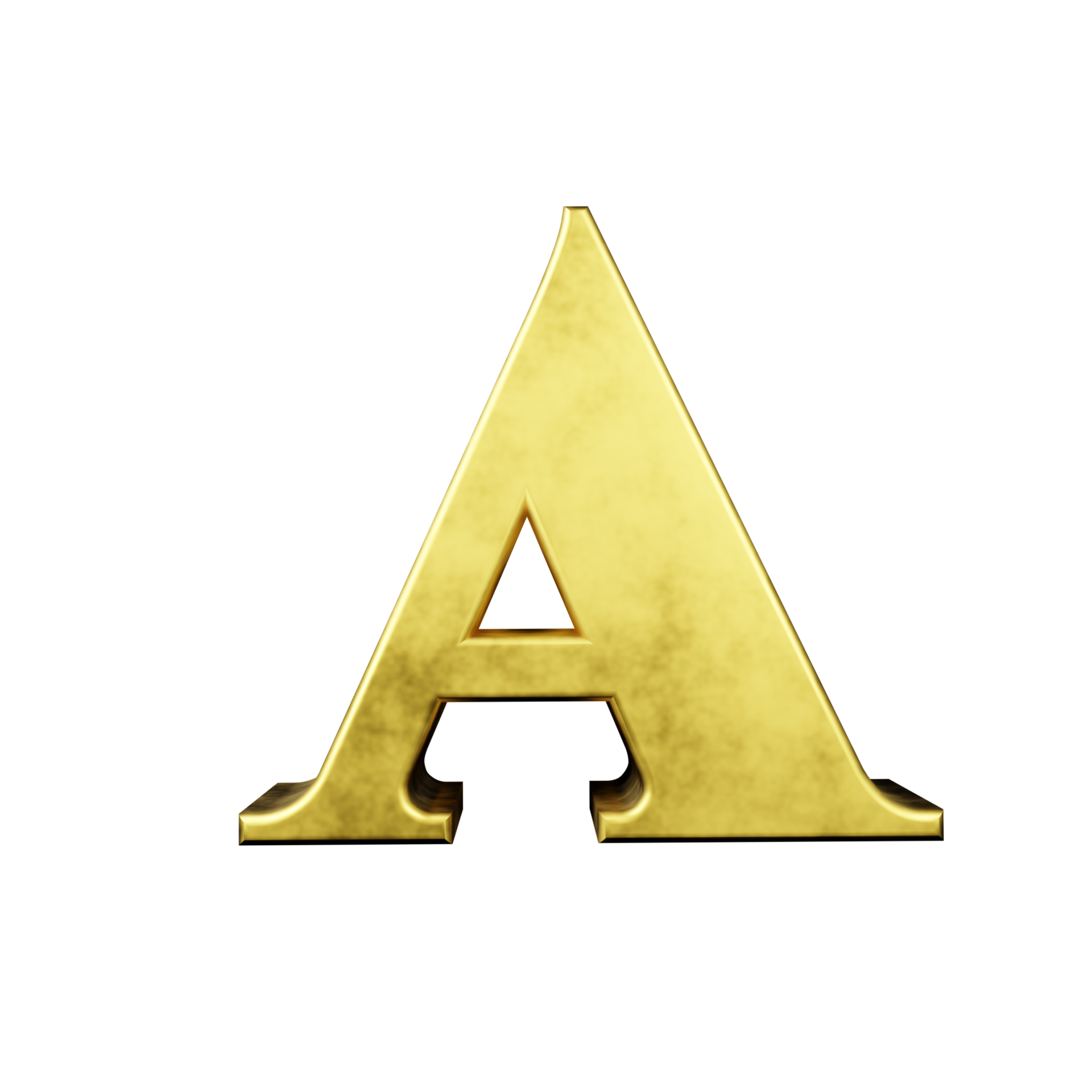 Gold Text Effect Letter A 3d Render 16325633 Png