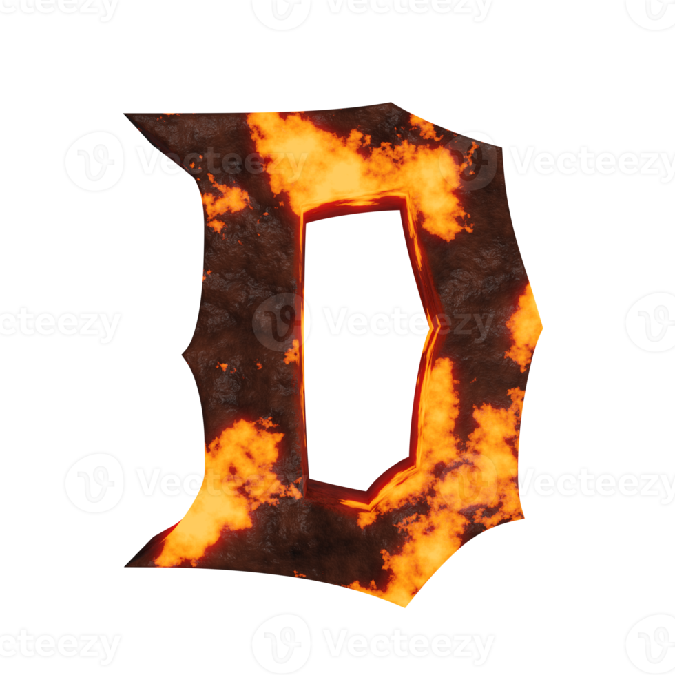 La Lettre D En 3d Letter D 3D Model 3D Printable | CGTrader