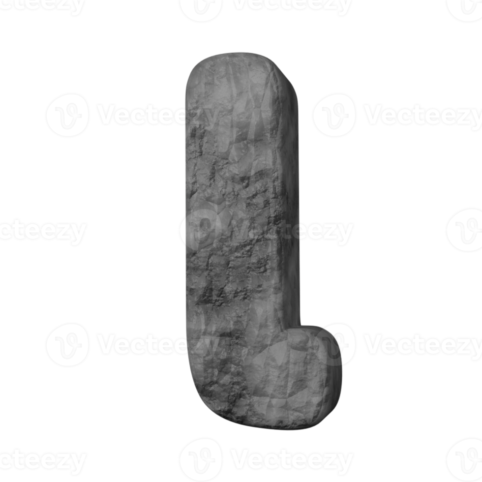 stone text effect letter l. 3d render 16325698 PNG