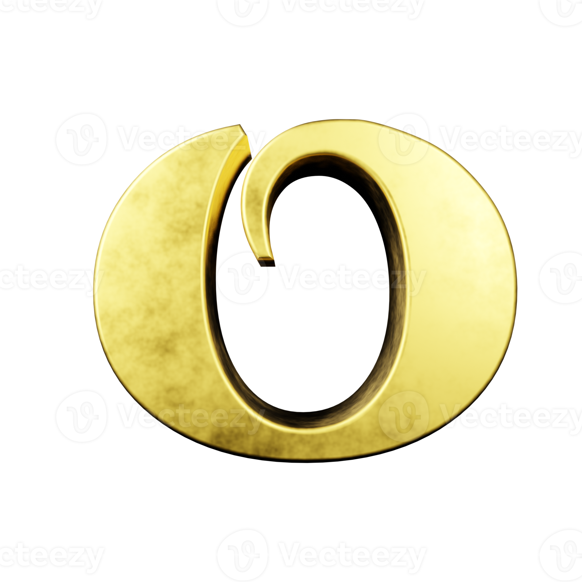 Gold Text Effect Letter O 3d Render 16325705 Png