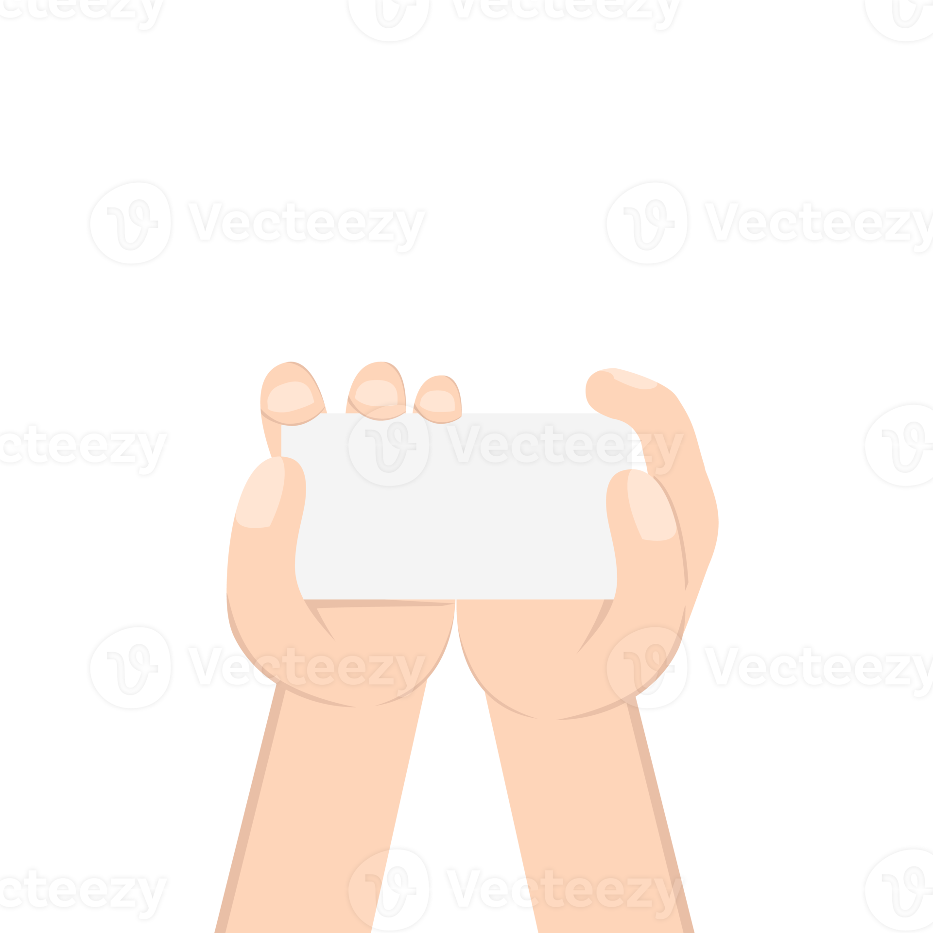 hand holding white blank name card 16325984 PNG