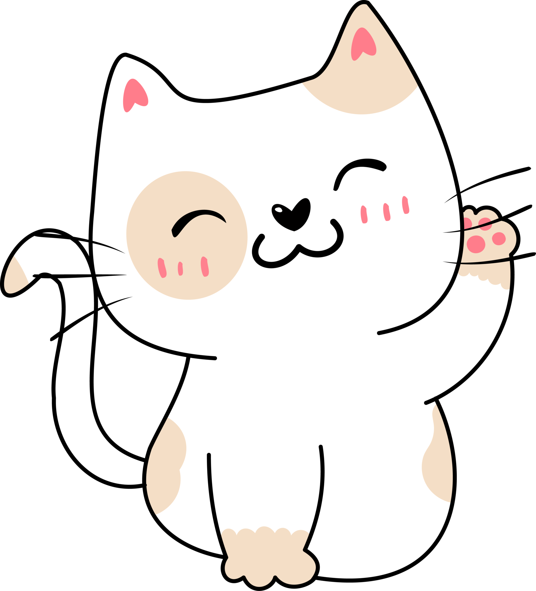 Happy Funny Cute Kitty Fluffy Cat 16326393 PNG