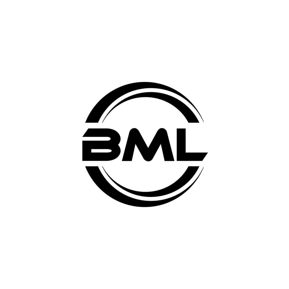 BML letter logo design in illustration. Vector logo, calligraphy designs for logo, Poster ...