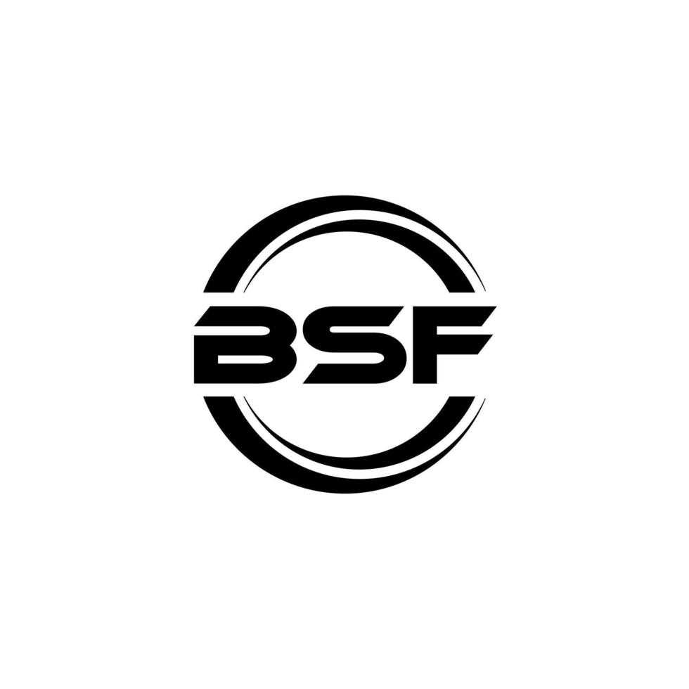 BSF letter logo design in illustration. Vector logo, calligraphy designs for logo, Poster ...