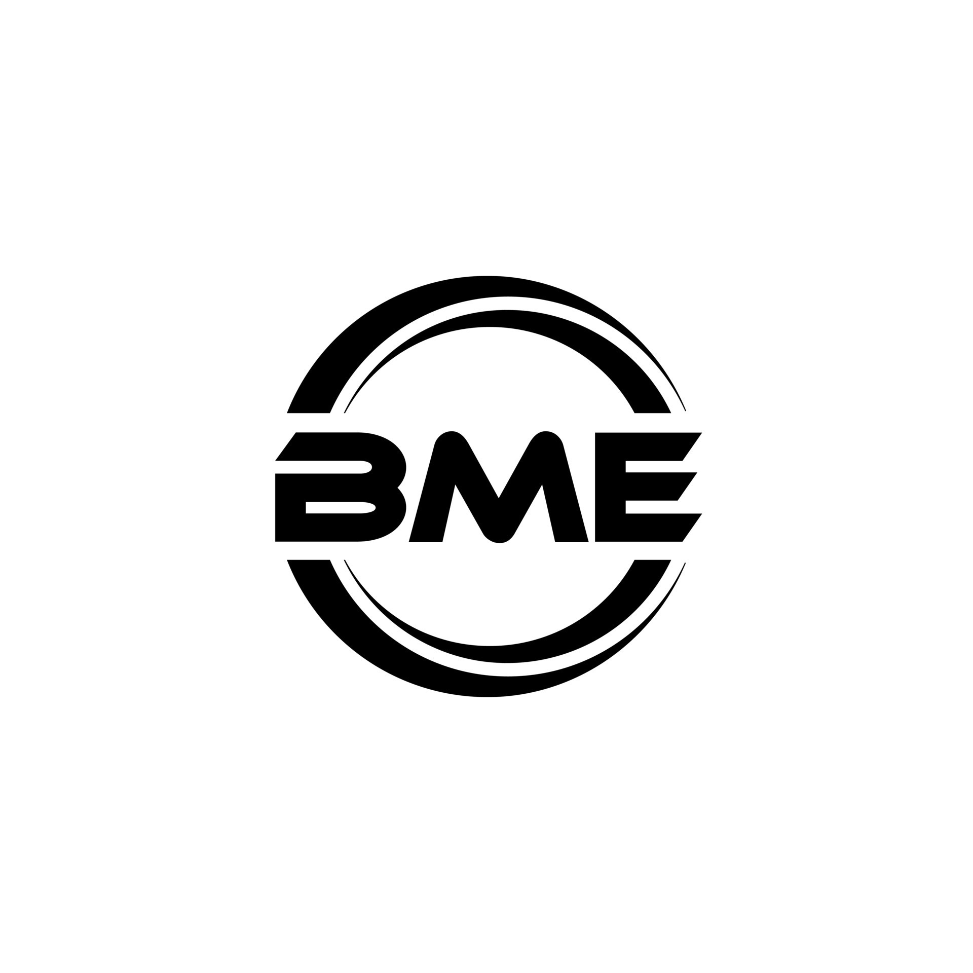 diseño del logotipo de la letra bme en la ilustración. logotipo vectorial, diseños de caligrafía ...