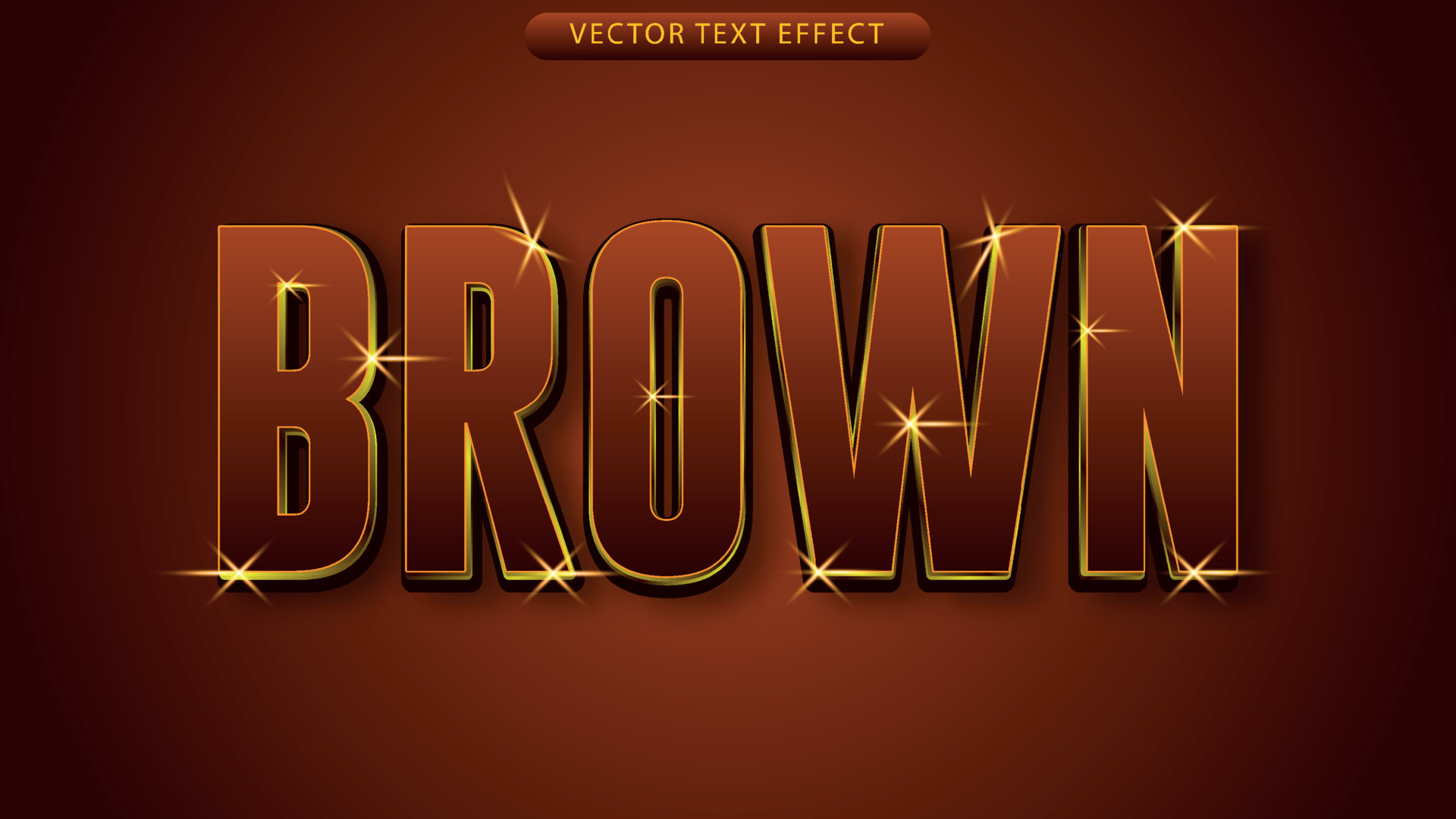 3D text brown vector file 16330704 Vector Art at Vecteezy