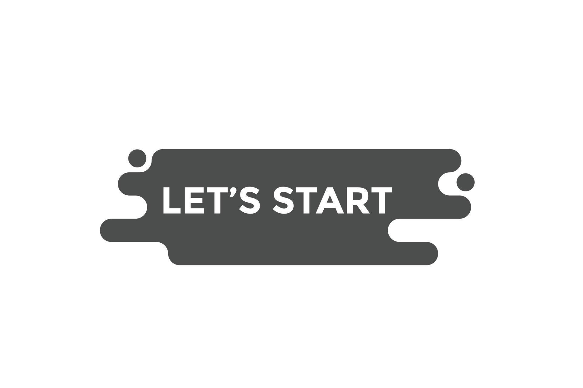 Let's start button web banner templates. Vector Illustration 16330882 ...
