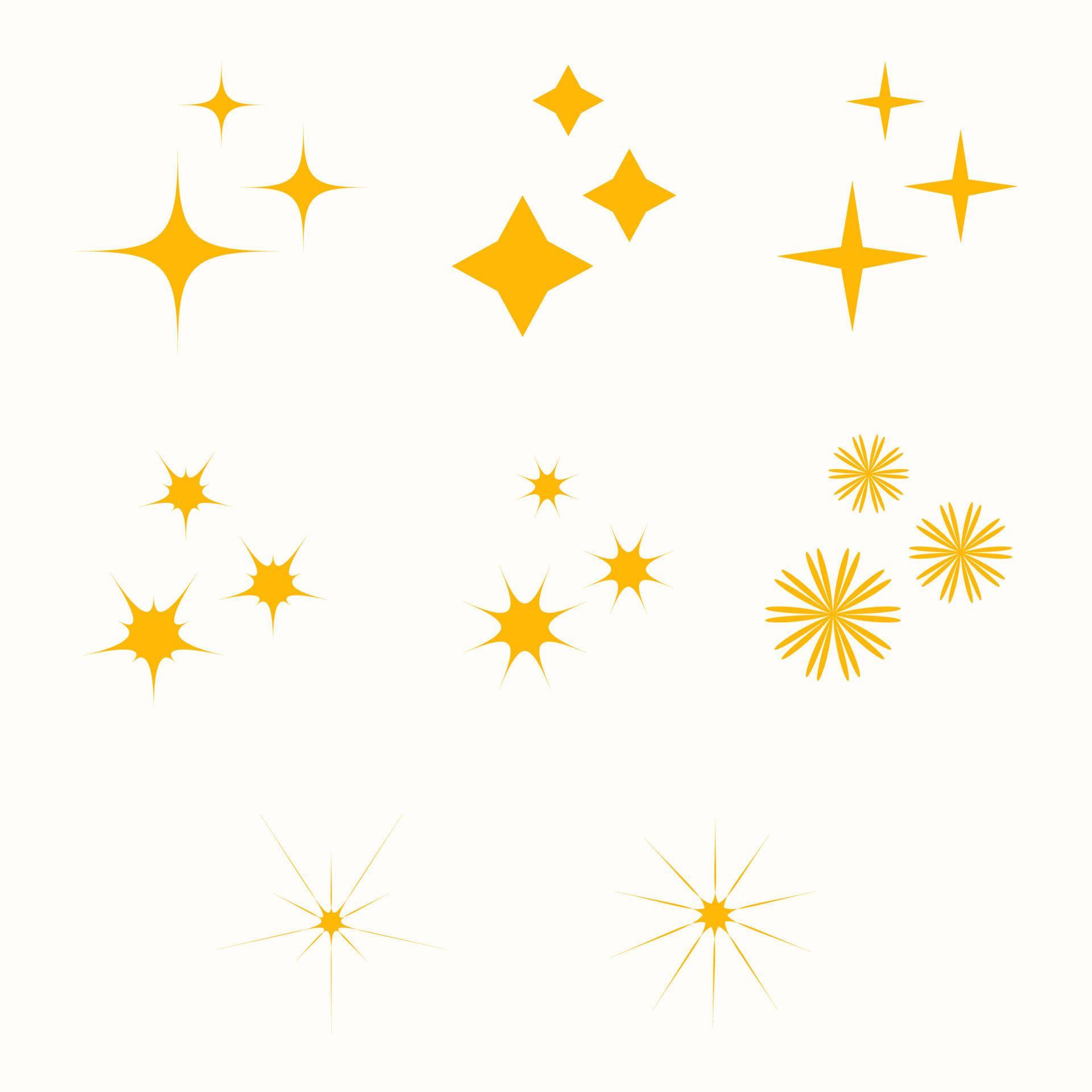 Set of sparkling star icon vector design 16330969 Vector Art at Vecteezy