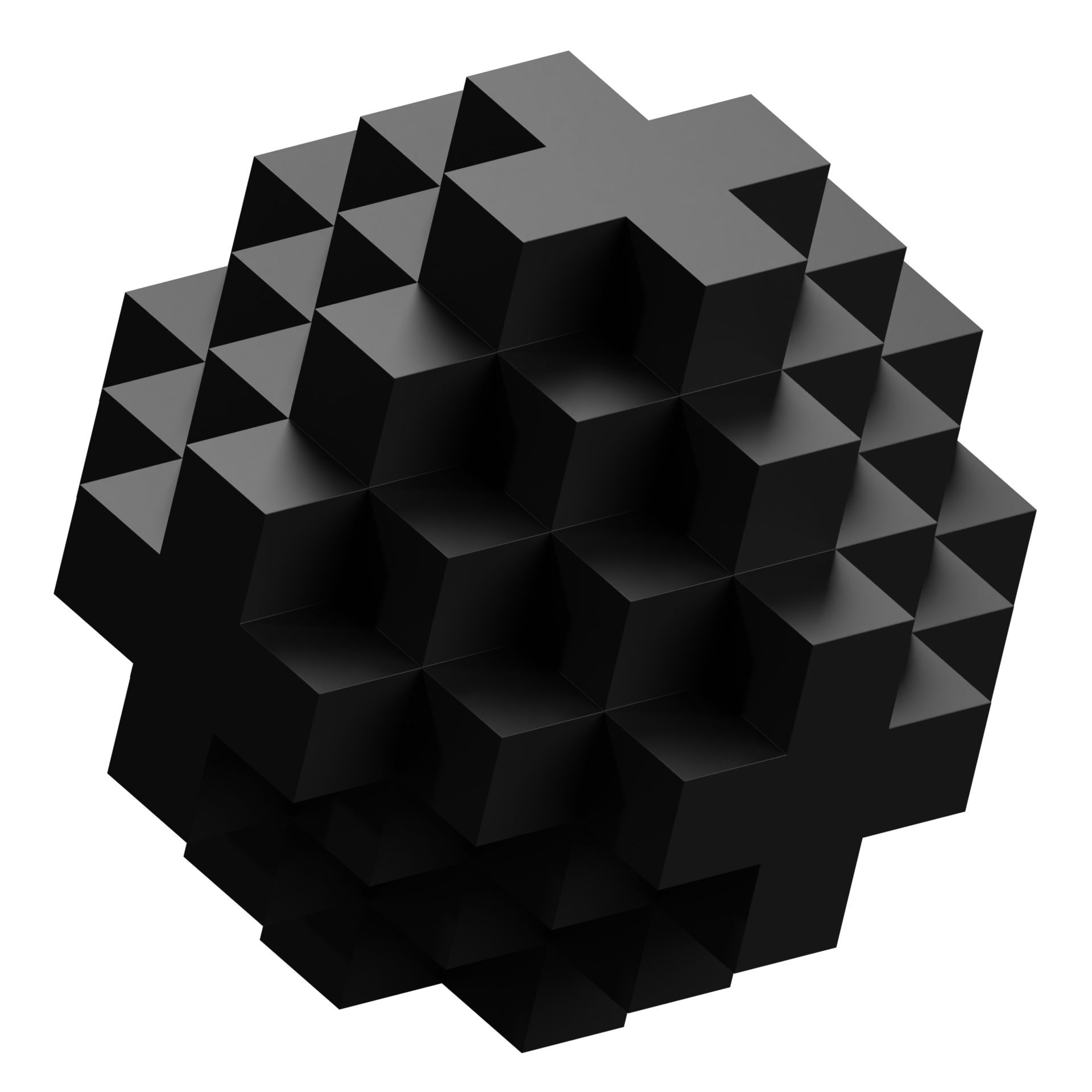 Abstract 3d Shape Illustration Black Color 16332659 Png