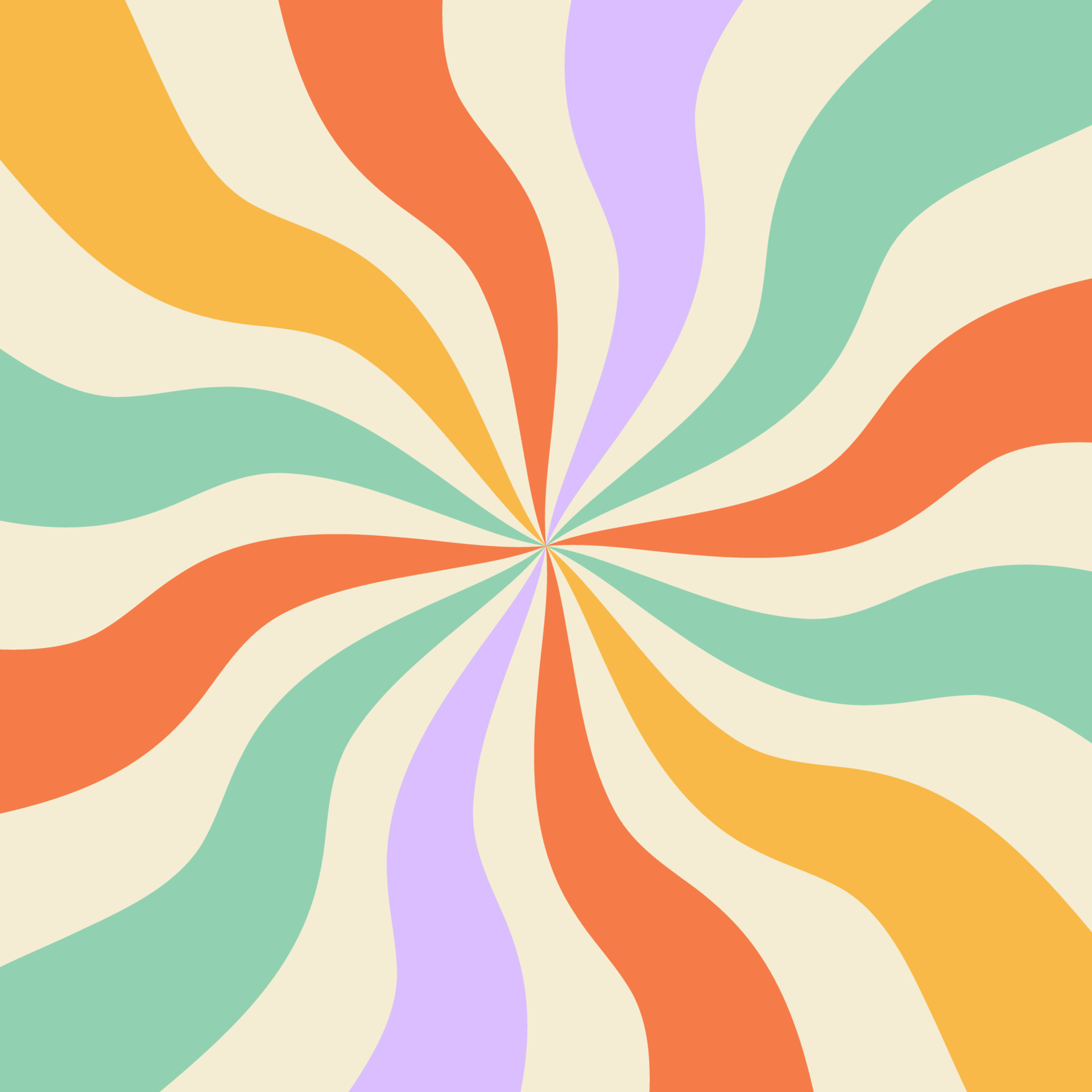 1970 Abstract Groovy Trippy Pattern Wavy Swirl Seventies Style Hippie Aesthetic Fluid Square
