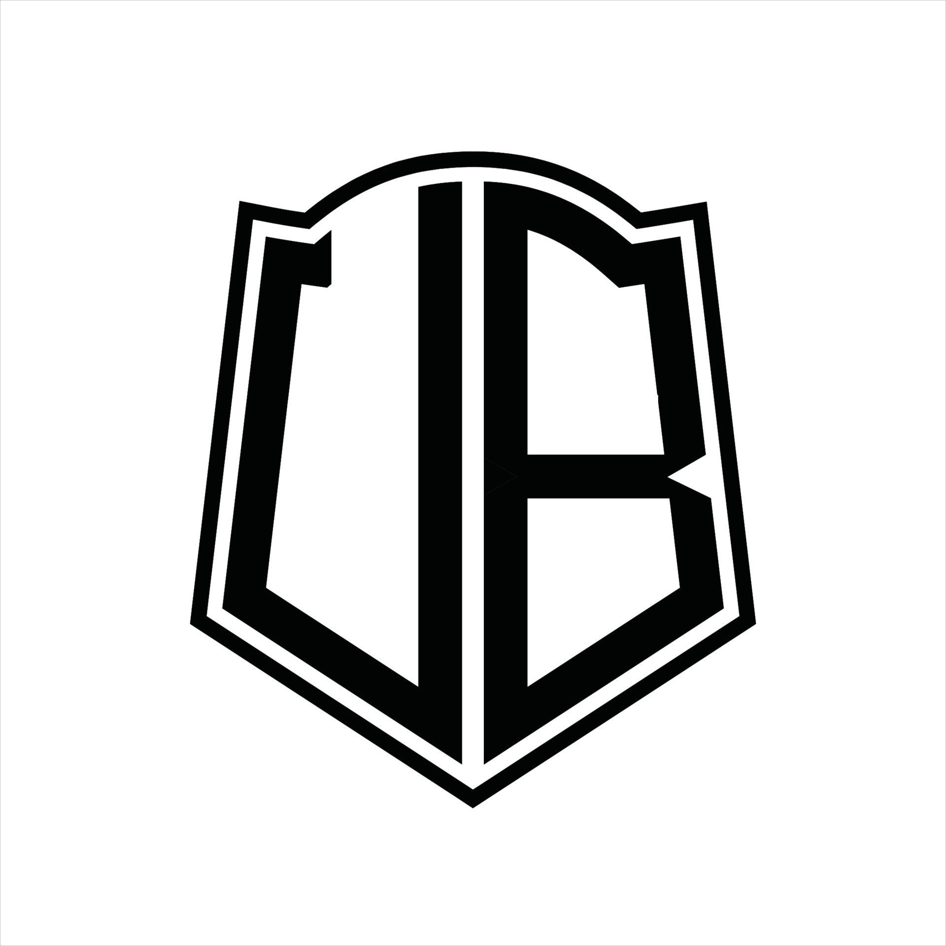 UB Logo monogram with shield shape outline design template 16338825 ... UB Logo monogram with shield shape outline design template 16338825 ...