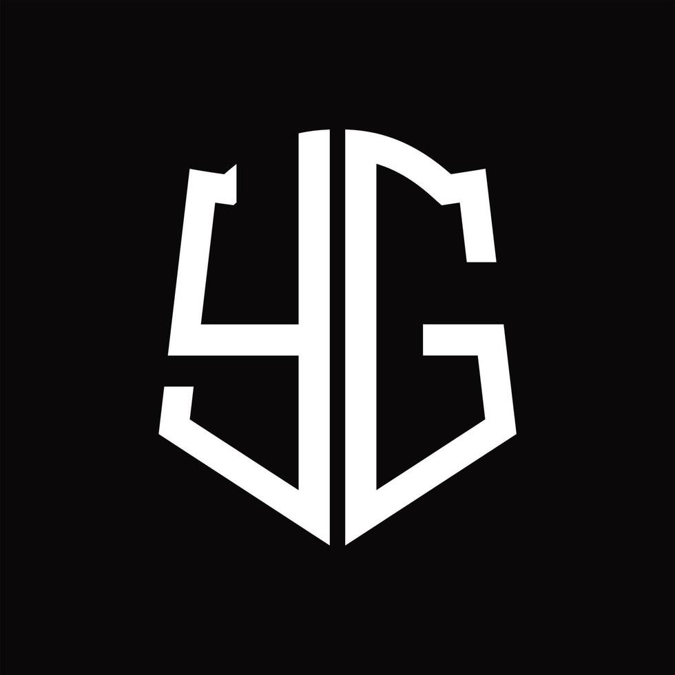 YG Logo monogram with shield shape ribbon design template 16338832 Vector Art at Vecteezy