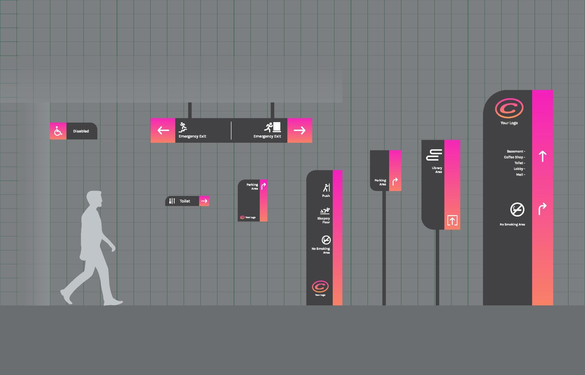 Direction Signage Wayfinding 16339131 Vector Art at Vecteezy