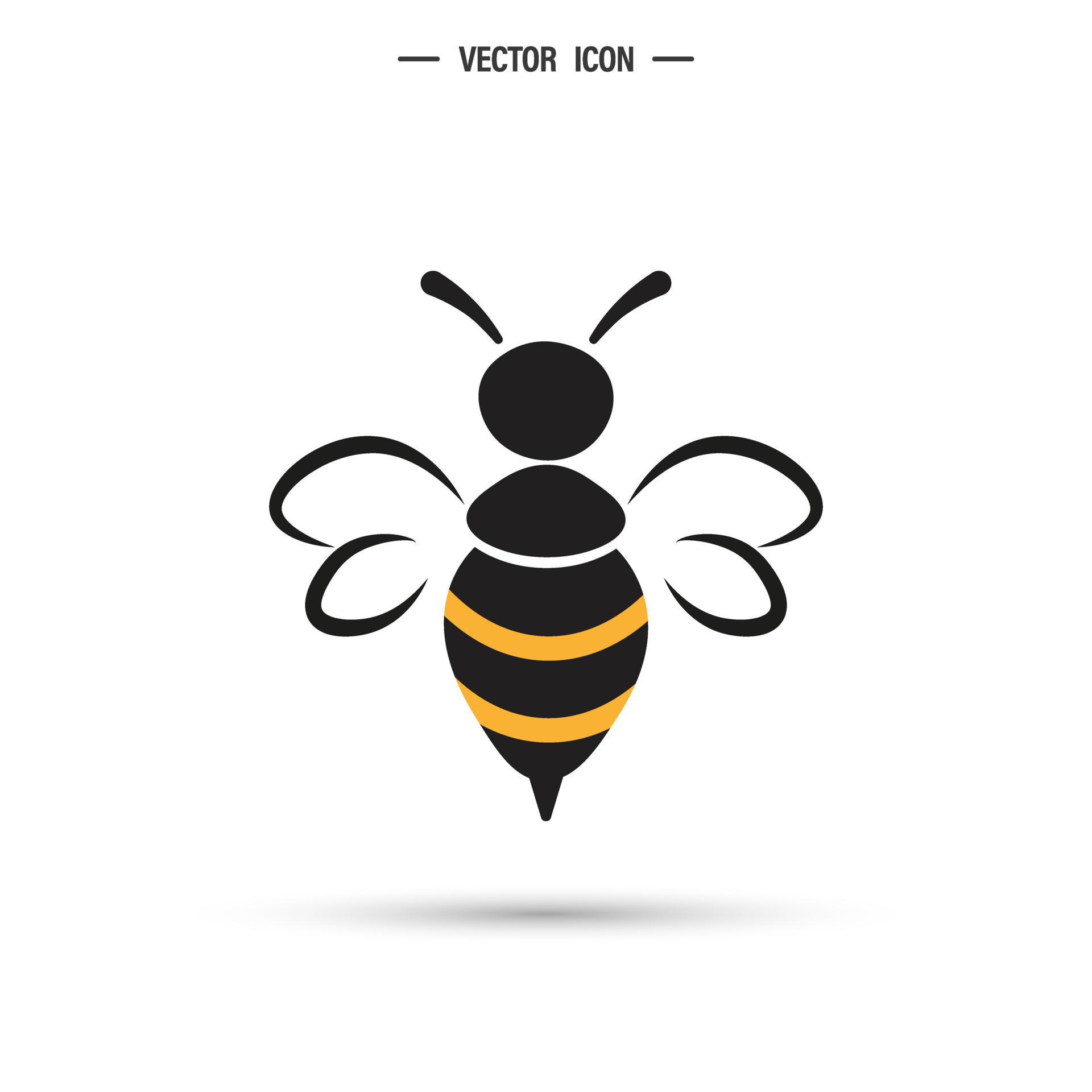 Honey bee icon. Bumblebee, Honey making concept. vector illustration ...