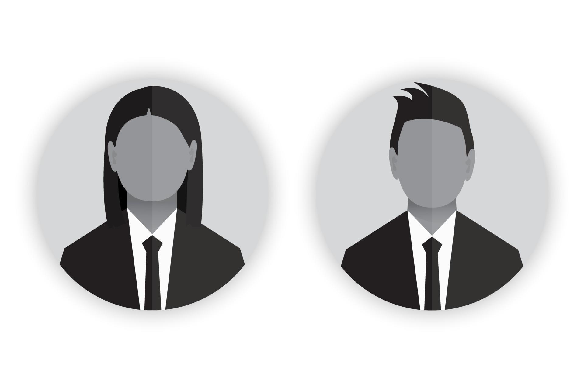 Business Person Man Woman Icon Suits Women And Men Isolated Vector