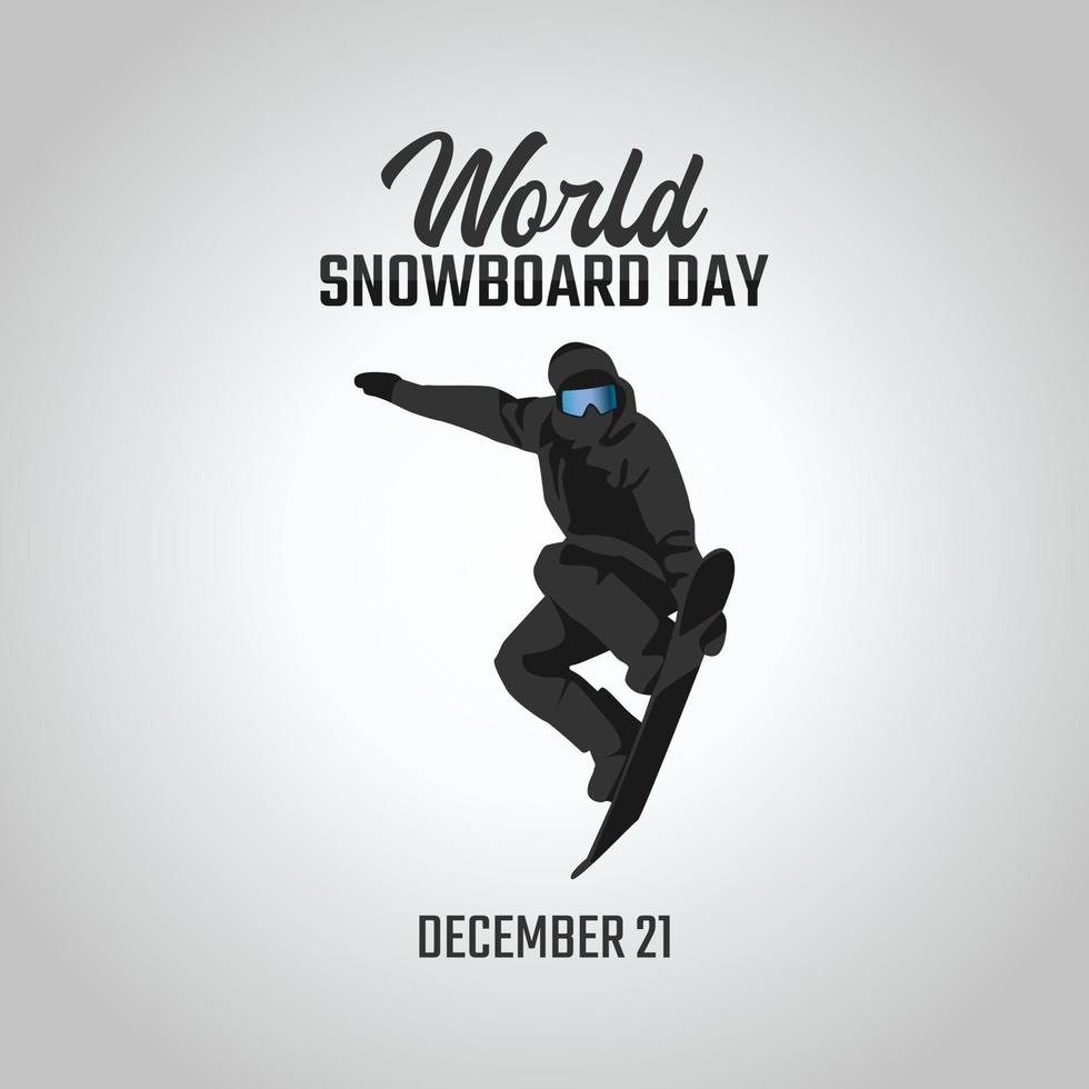 gráfico vectorial del día mundial del snowboard bueno para la ...