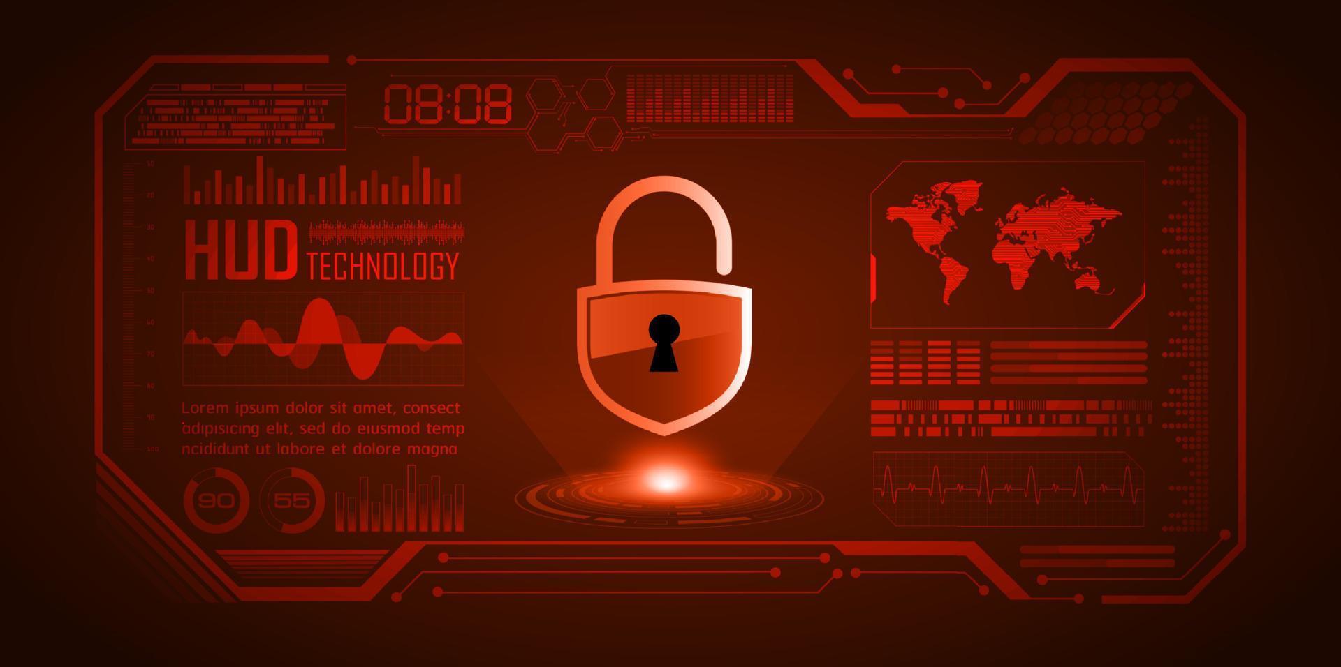 Modern Cybersecurity Technology Background With Padlock 16351217 Vector
