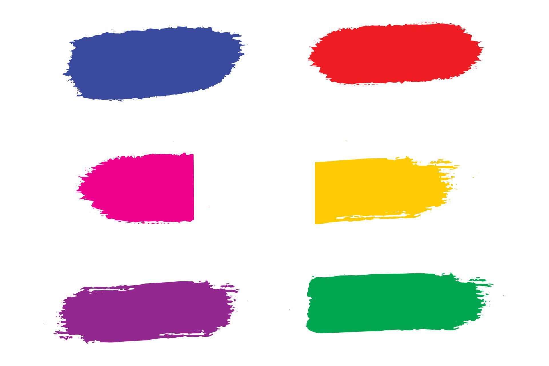 Colorful Brush Strokes Dirty Brush Effect Grungy Brush Stroke Set Vector Art At Vecteezy