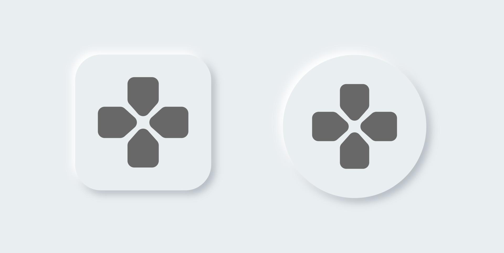 Joystick Navigation Solid Icon In Neomorphic Design Style Controller