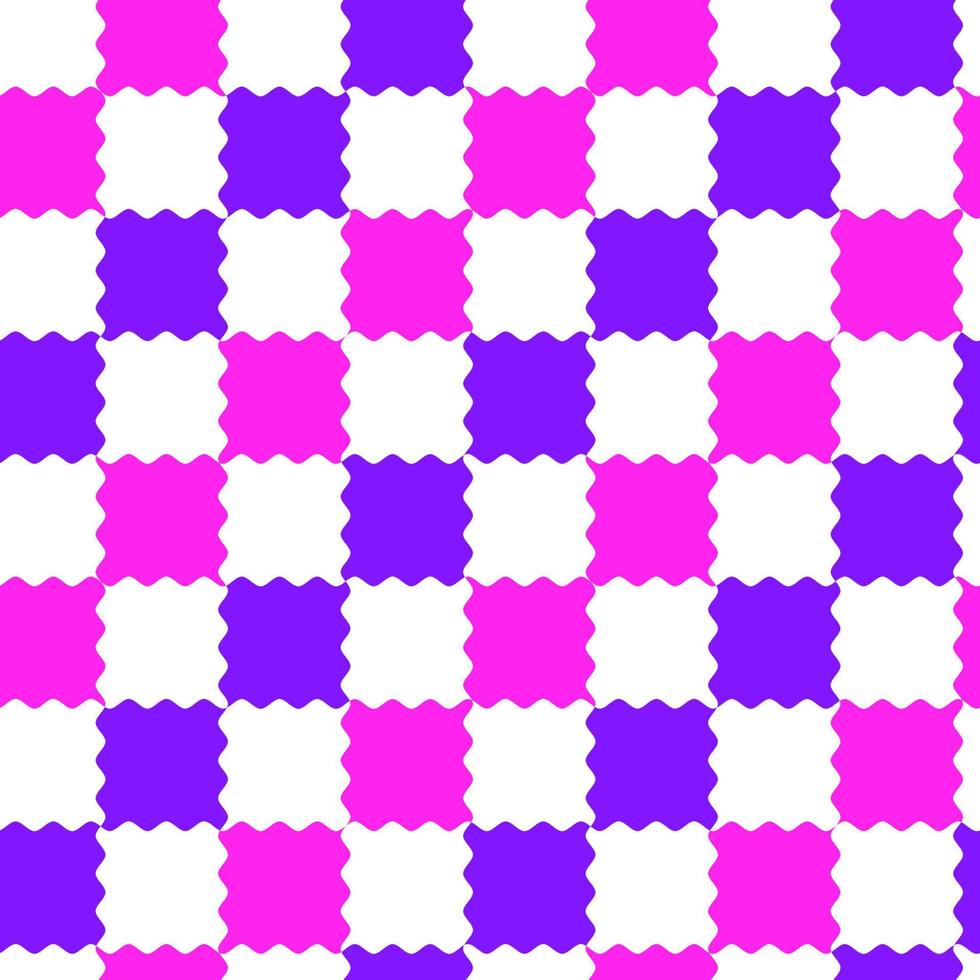 Seamless pattern of groovy wavy psychedelic checkerboard. Simple curved ... Seamless pattern of groovy wavy psychedelic checkerboard. Simple curved ...