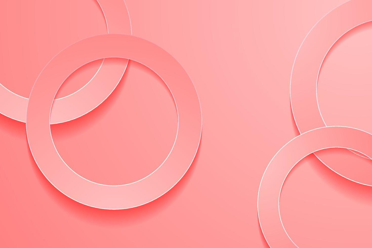 Modern Light Red Backgrounds 3d Circle Papercut Layer Background