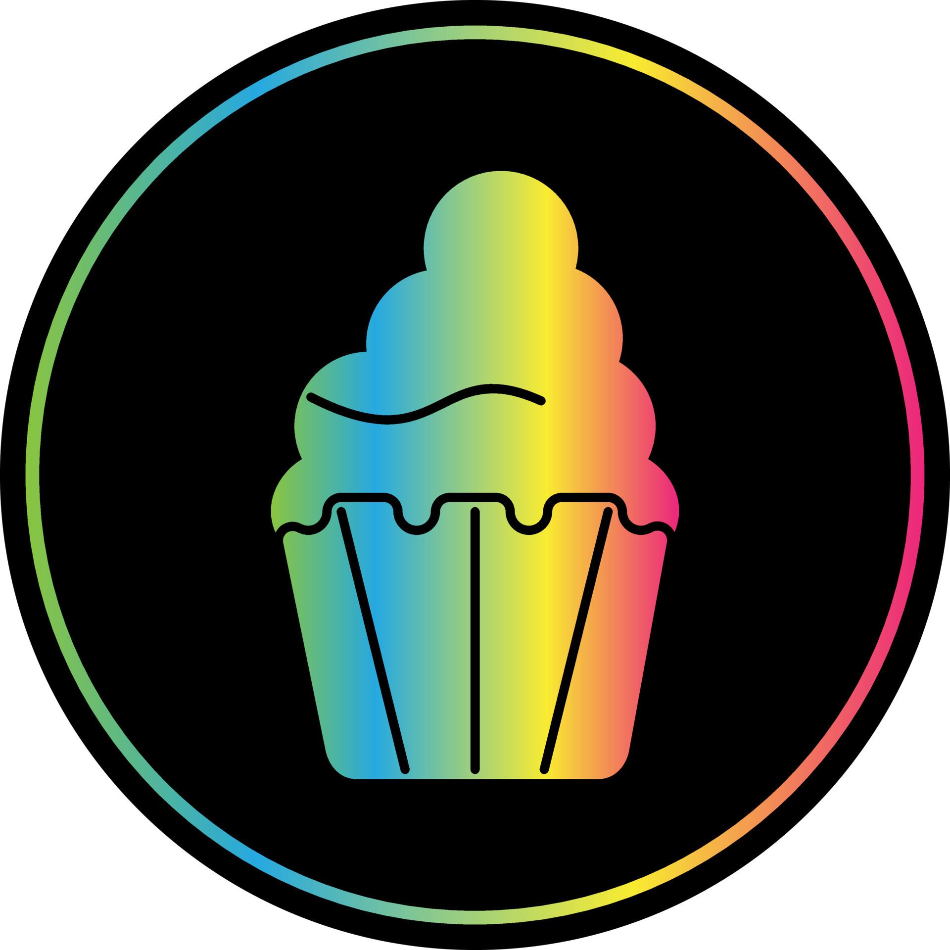 Cupcake Vector Icon Design 16383356 Vector Art At Vecteezy