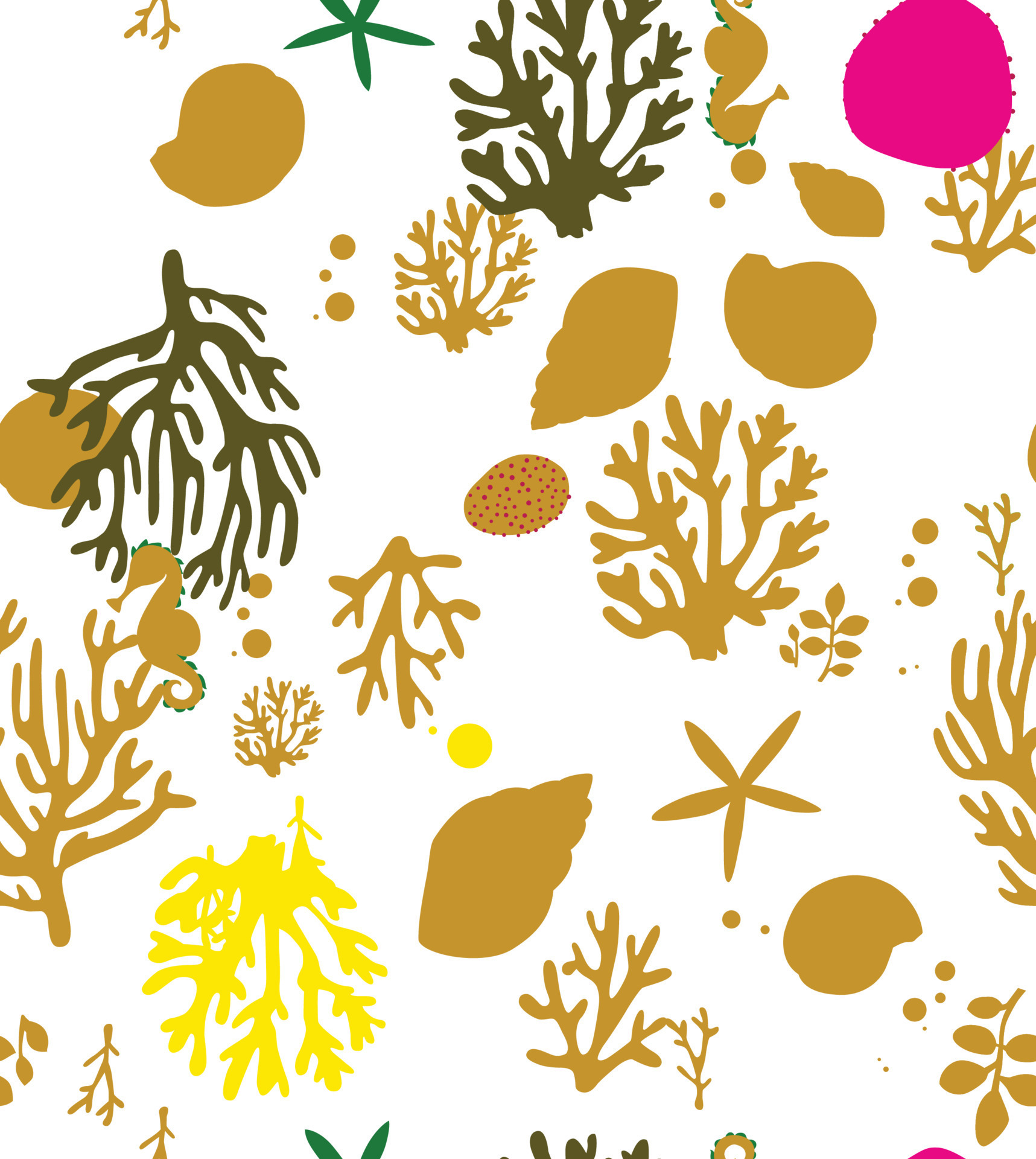 Seamless Floral Pattern In Vector Wild Flowers Leaves Branches