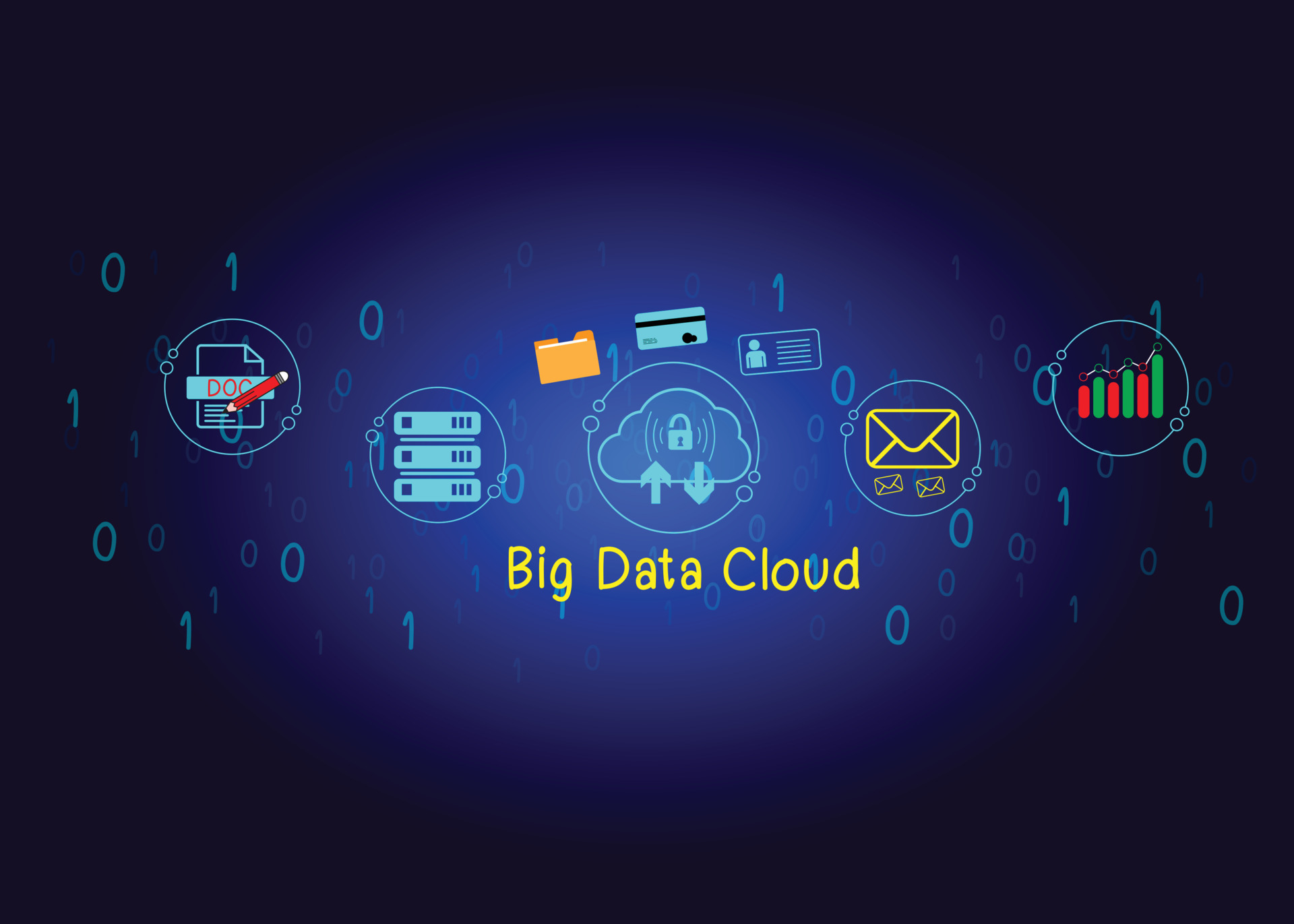 Cloud Icon Concept Of Big Data Access Global Network Connection Data