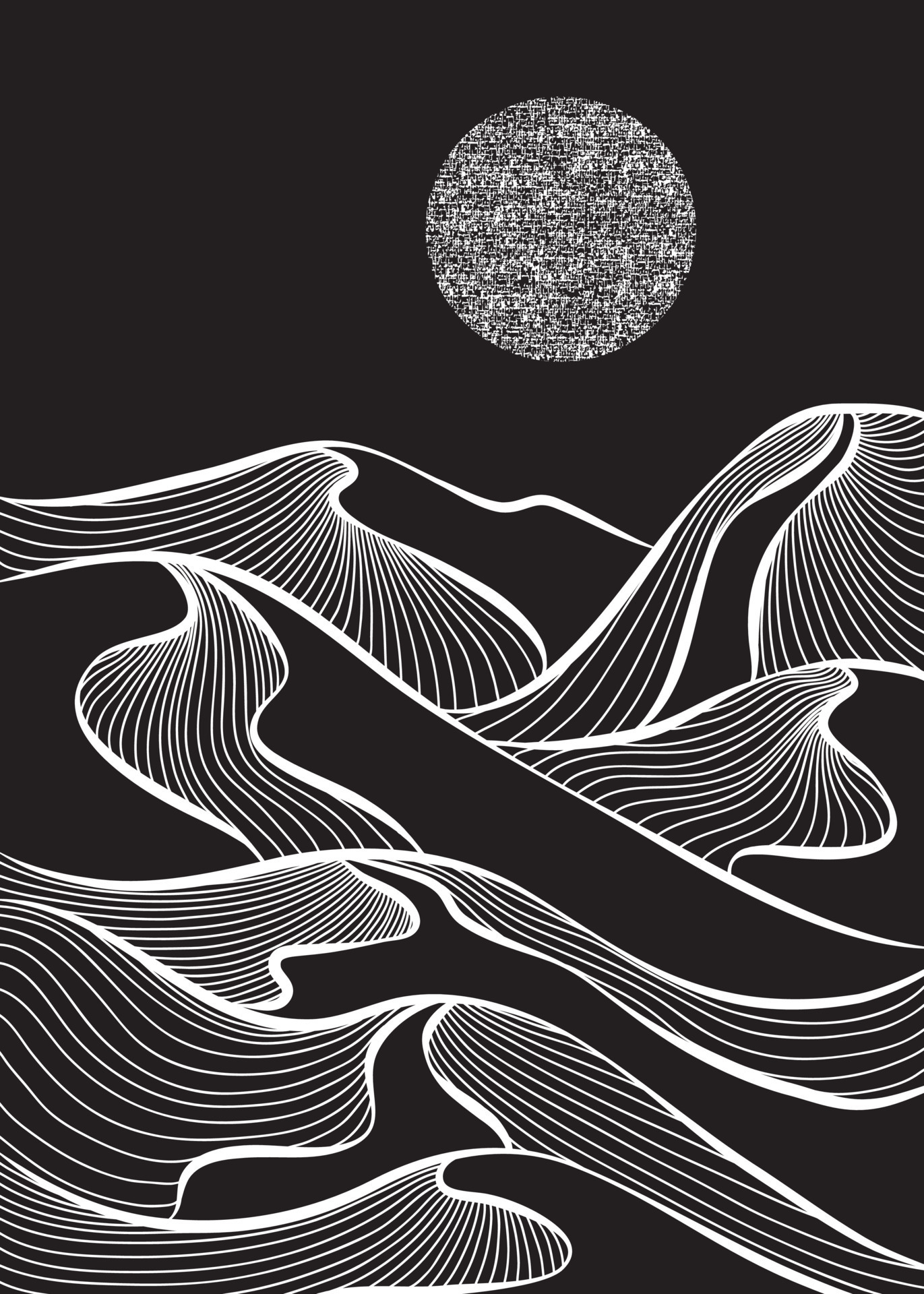 Japanese Background With Line Wave Pattern Vector Abstract Template With Geometric Pattern