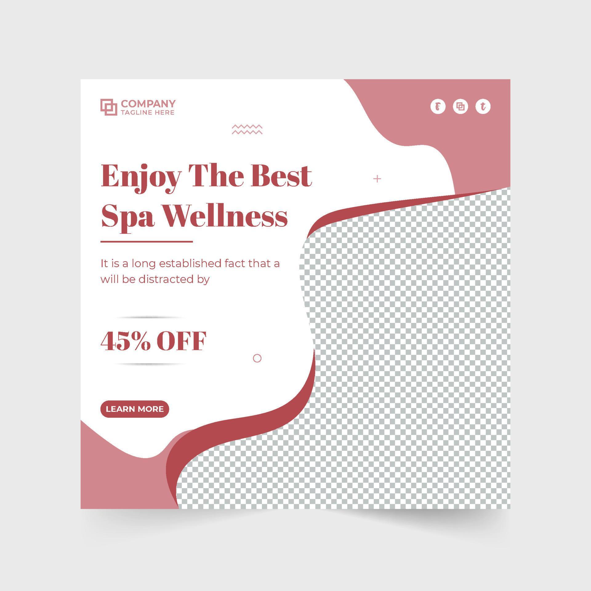Body Massage And Beauty Treatment Template Design With Photo