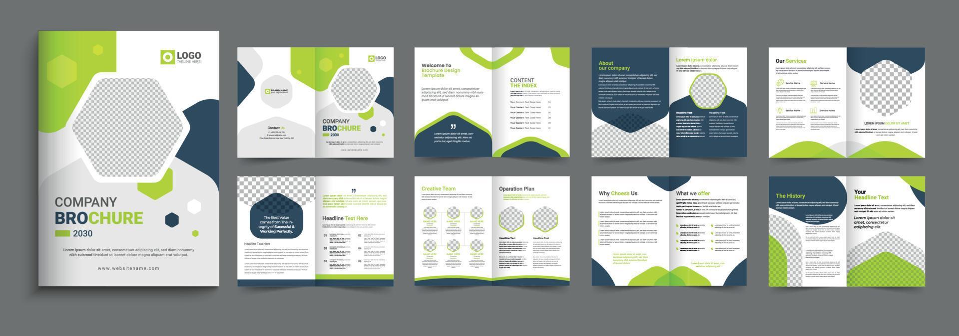 Corporate Company Profile Brochure Template Design 16 Page Corporate Brochure Editable Template