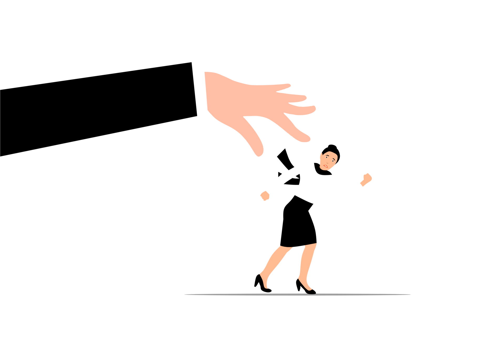 Woman Running Away From Harassment 16390000 Png